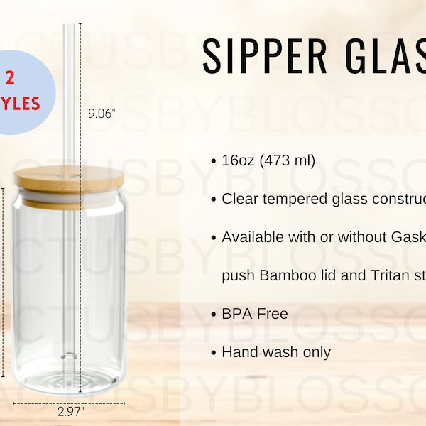 Sipper Glass Mockup - Etsy
