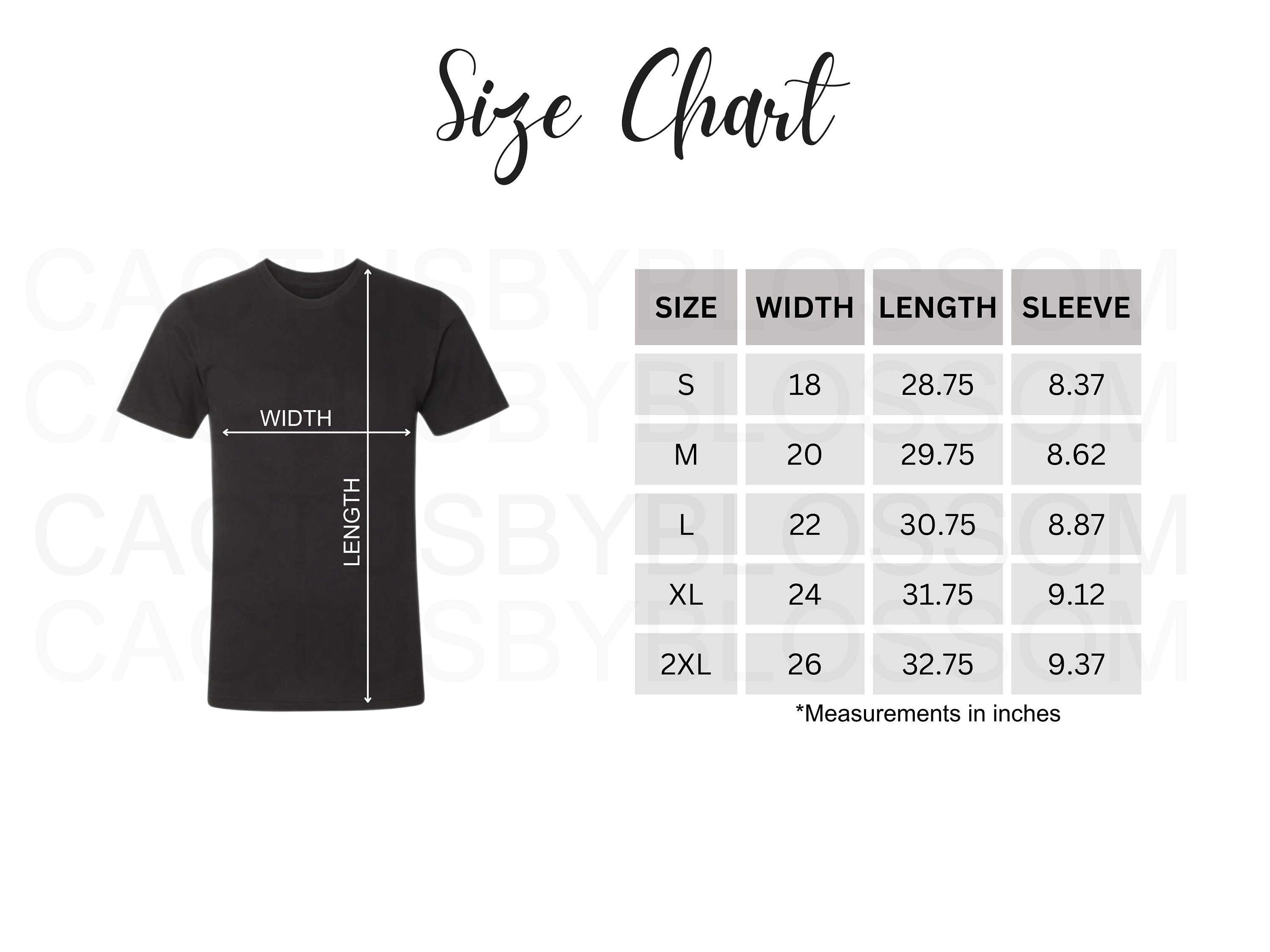 2 Size Chart Color Chart American Apparel 2001W Mockup Chart - Etsy
