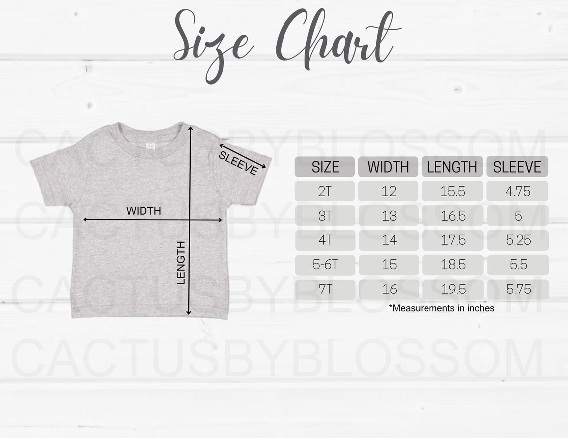 2 Size Chart Rabbit Skins 3321 Mockup Etsy Tool Toddler Fine Jersey Tee ...