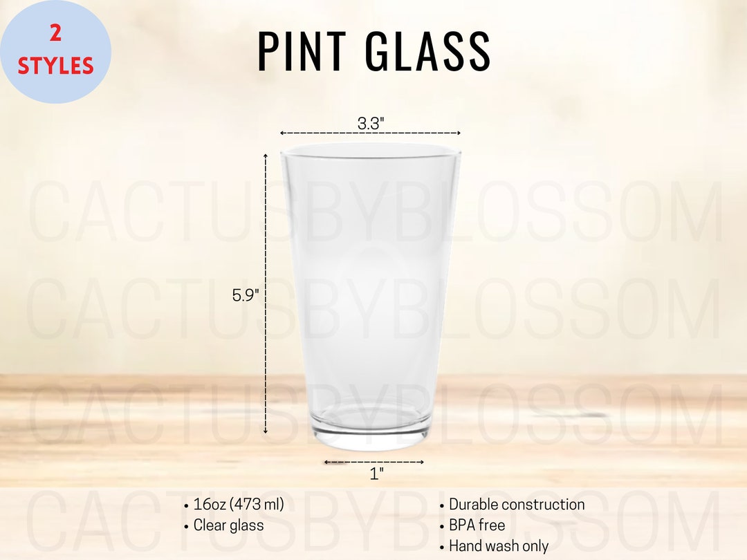 2 Size Chart 16oz Pint Glass Mockup Etsy Tool AOP Size Chart Etsy ...
