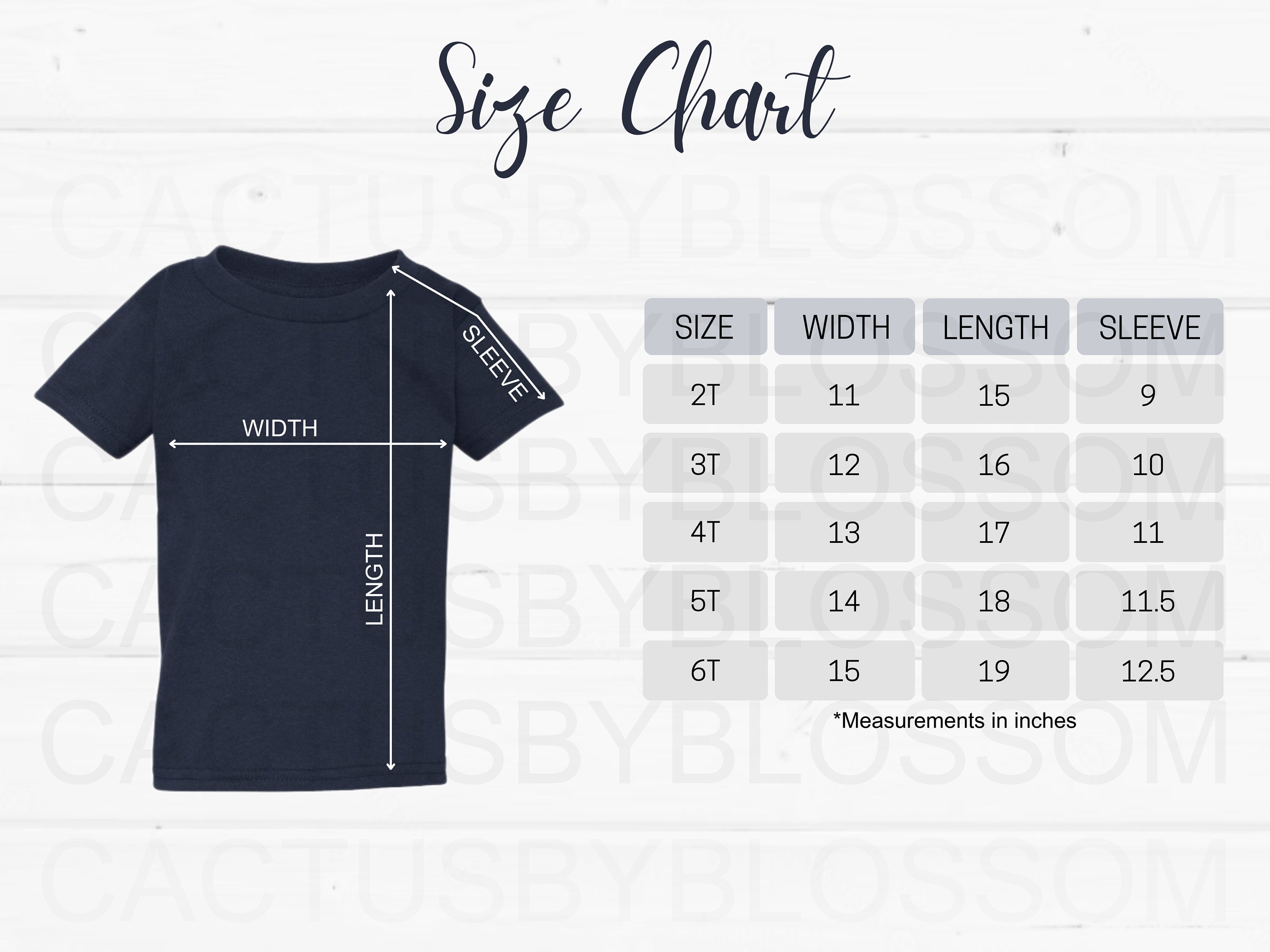 2 Size Chart Gildan 5100P Mockup Chart Heavy Cotton Toddler T-shirt ...