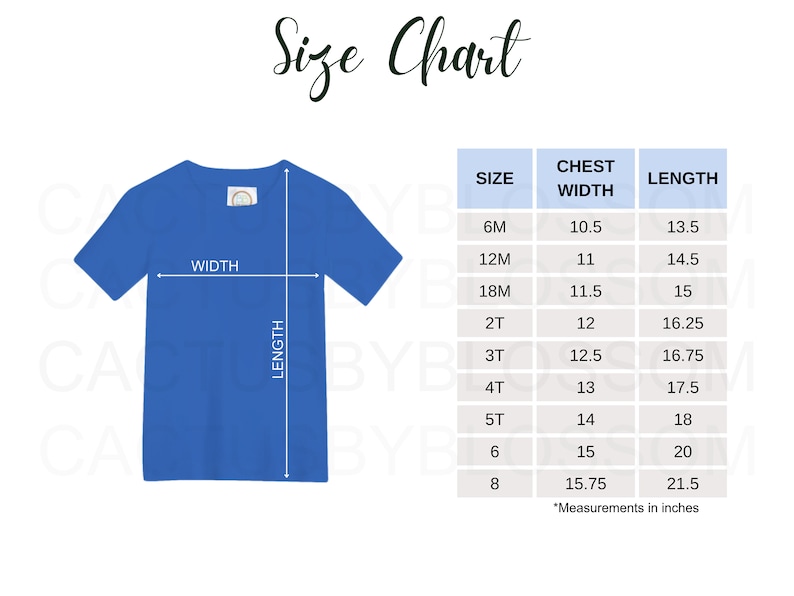 BUNDLE Size Chart Color Chart DIY Blanks Boutique Mockup Etsy - Etsy