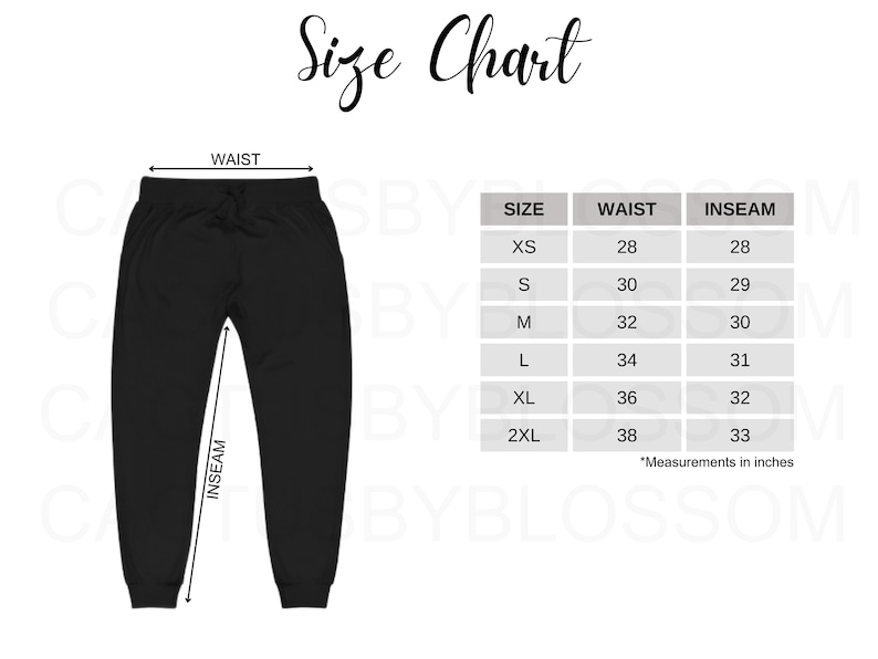 2 Size Chart Color Chart Cotton Heritage M7580 Mockup Chart Unisex Fleece Sweatpants Sizing ...