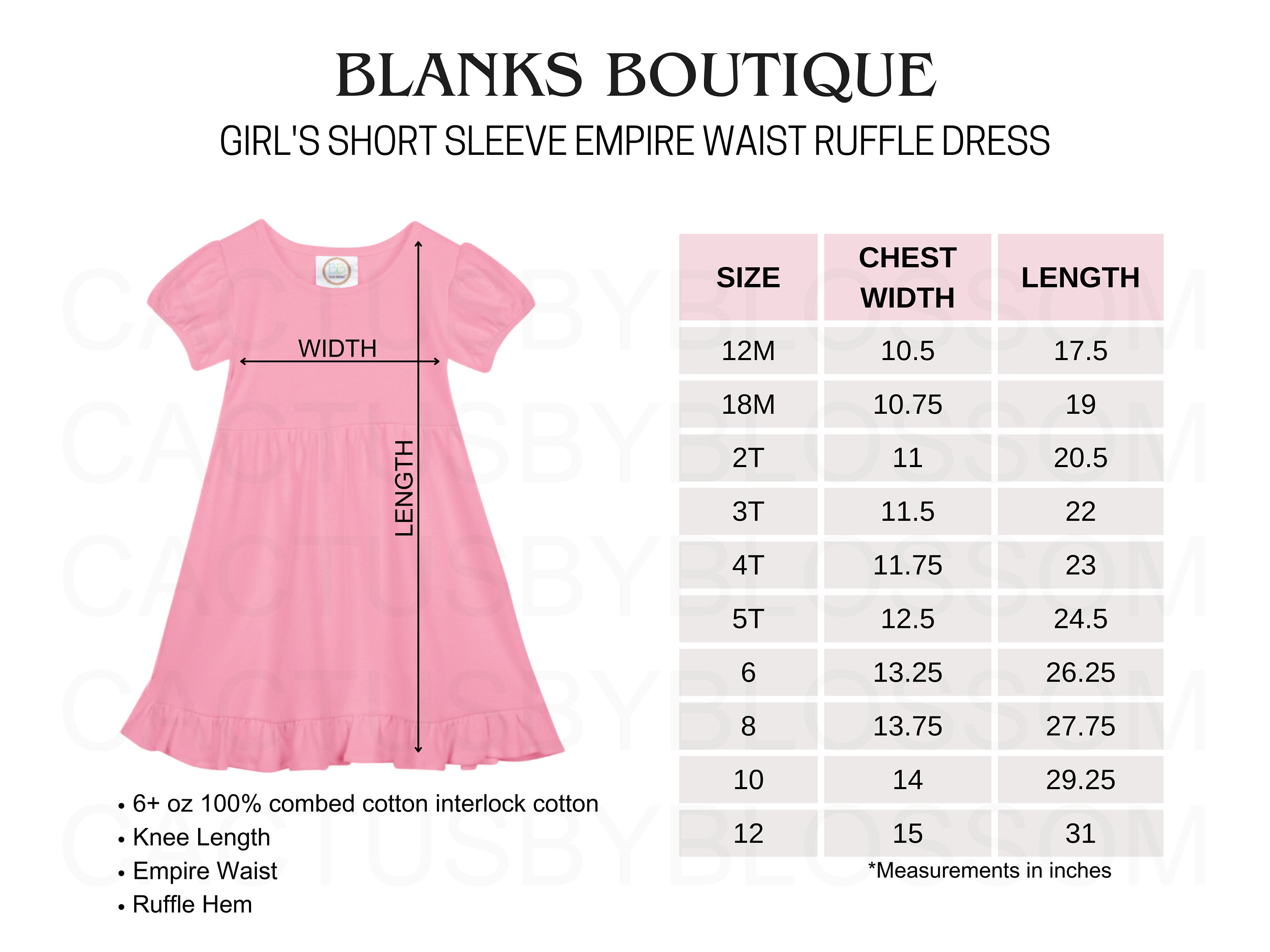 BUNDLE Size Chart Color Chart DIY Chart Blanks Boutique Mockup Etsy ...