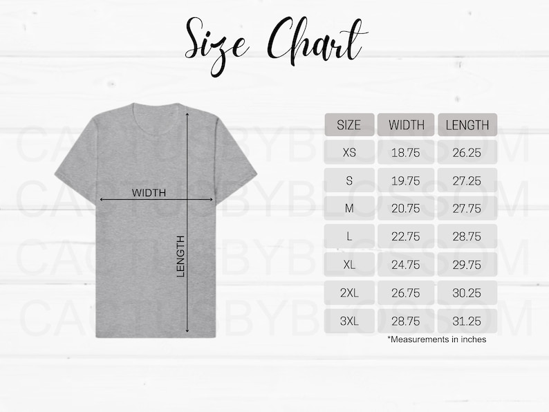 2 Size Chart Bella Canvas 3010 Mockup Unisex Oversized Boxy Tee Etsy ...