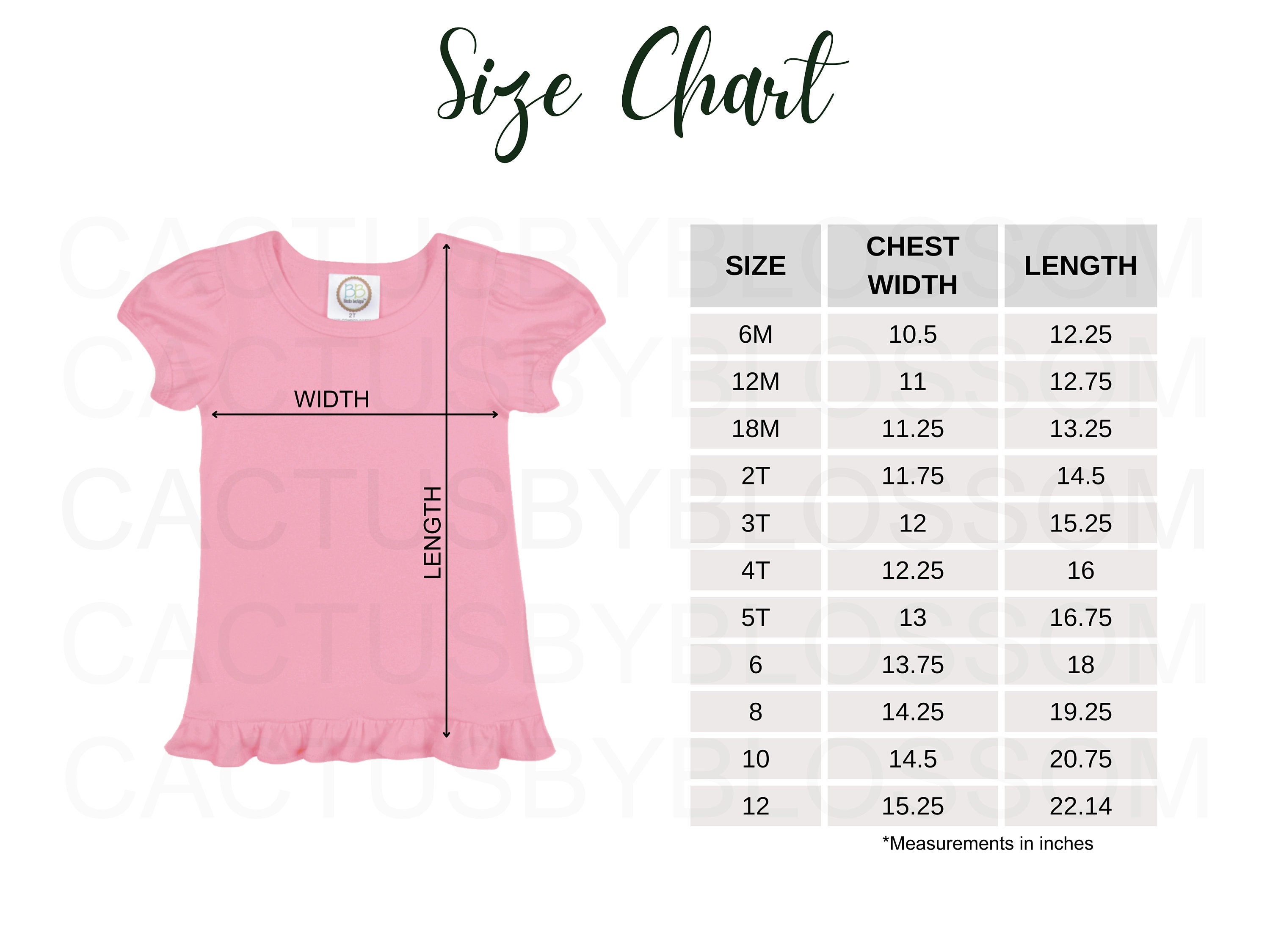 BUNDLE Size Chart Color Chart DIY Chart Blanks Boutique Mockup Etsy ...