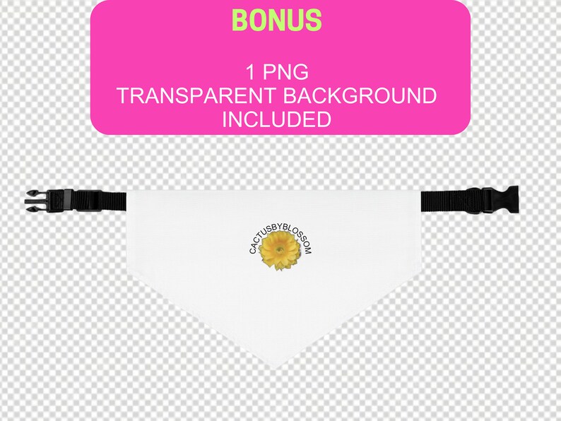 2 Size Chart Pet Bandana Collar Mockup Sizing S-XL All-over-prints ...