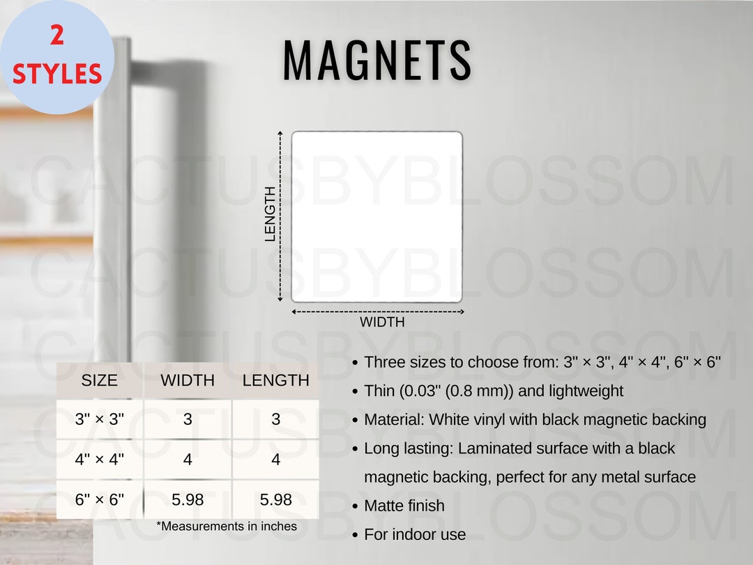 2 Size Chart Magnets Etsy Mockup Chart AOP Sizing Chart Etsy Listing Tool Printify Size Etsy ...