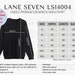 Lane Seven LS16004 Size Chart | Unisex Urban Crewneck Sweatshirt Size ...