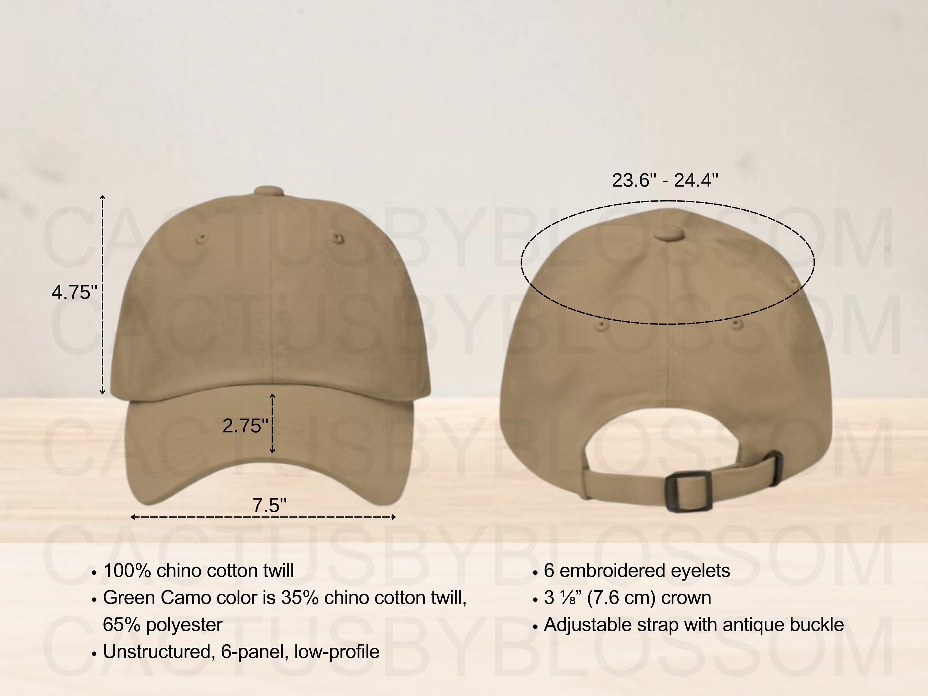 2 Size Chart Classic Dad Hat Yupoong 6245CM Mockup Size Chart Etsy Mock up AOP Printful Mock ...