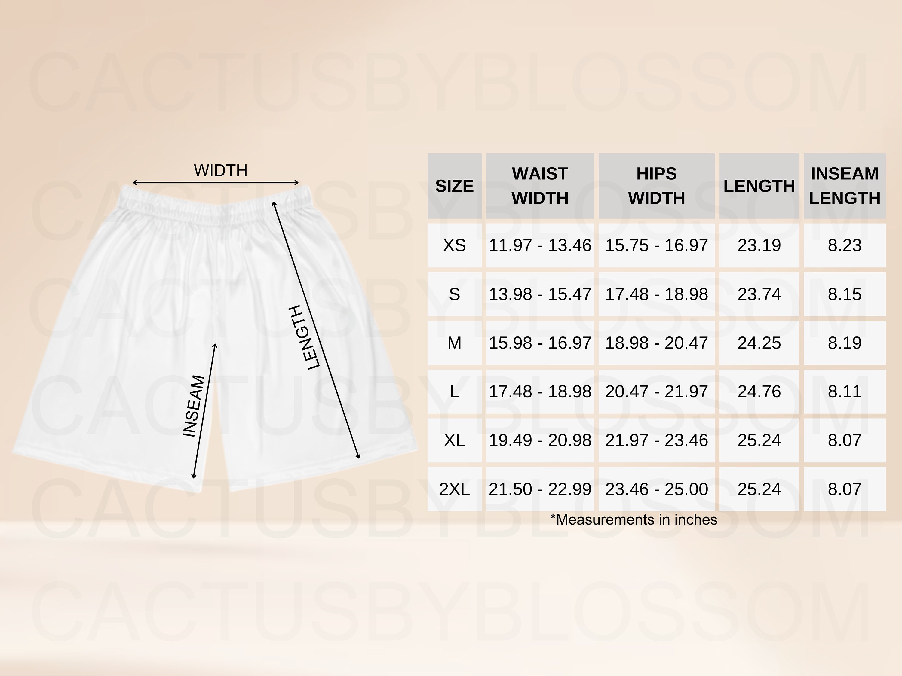 2 Size Chart Basketball Shorts AOP Mockup Etsy Tool Sizing XS-2XL All ...