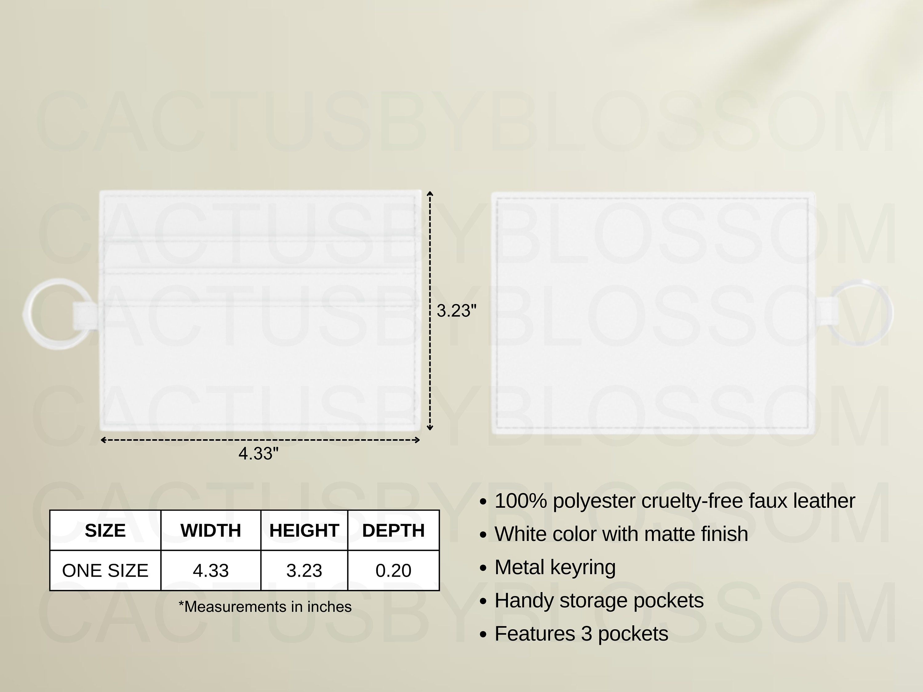 2 Size Chart Saffiano Leather Card Holder Chart AOP All Over Print Size Chart Etsy Mockup Etsy ...