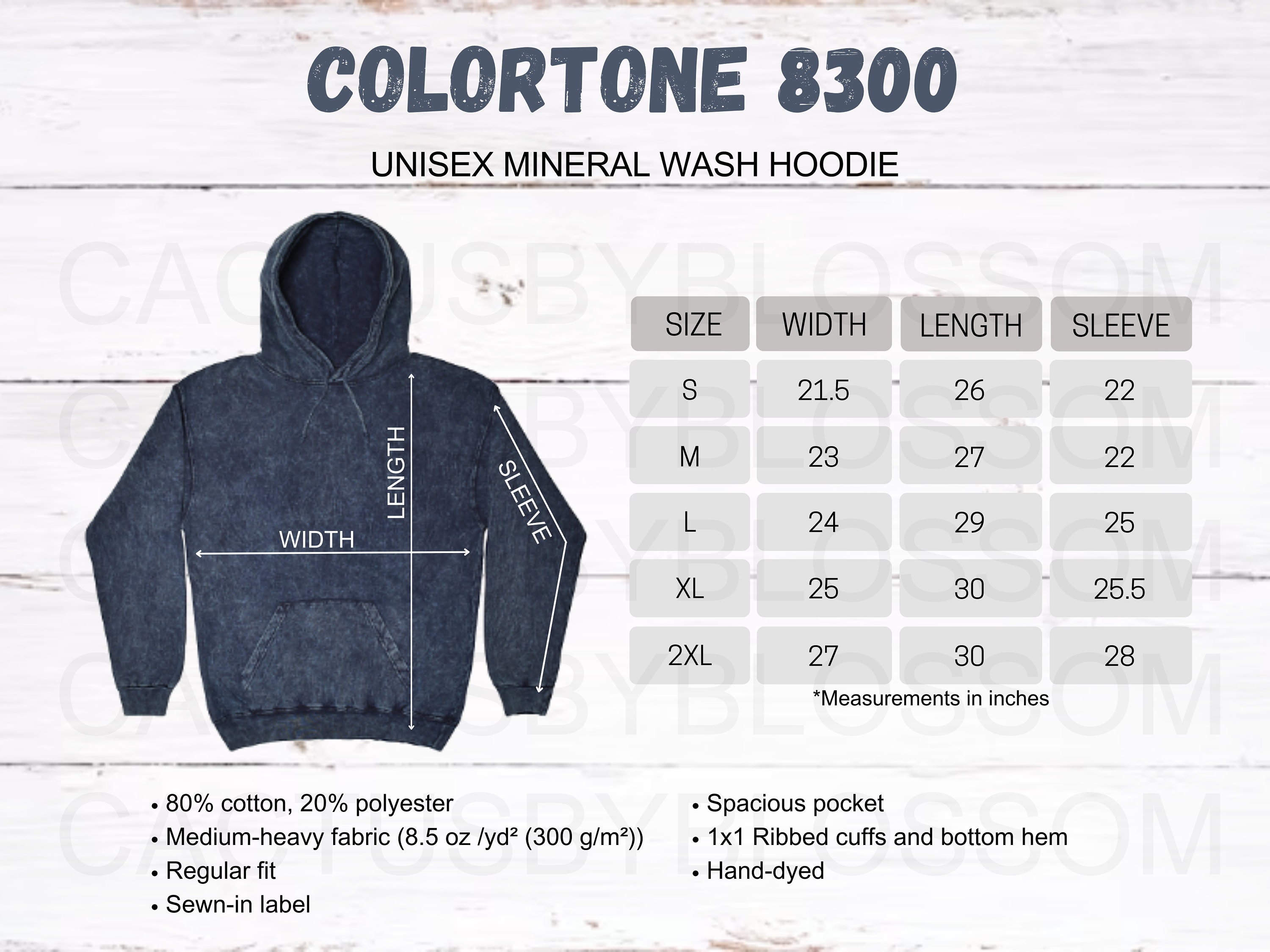 BUNDLE Size Chart Color Chart DIY Canva Colortone 8300 Mockup Etsy Tool ...