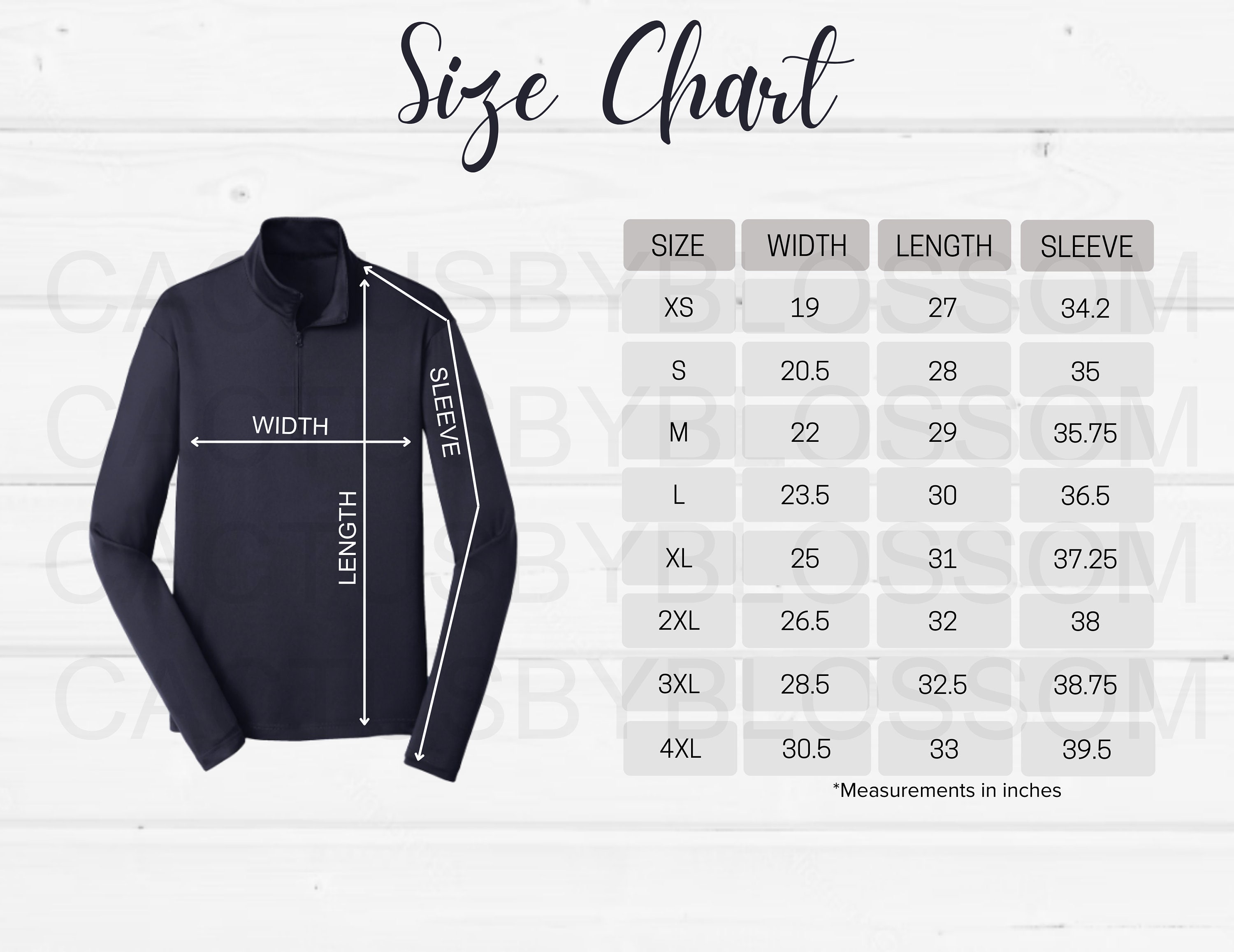 2 Size Chart Sport-tek ST357 Mockup Posicharge Competitor Quarter-zip ...