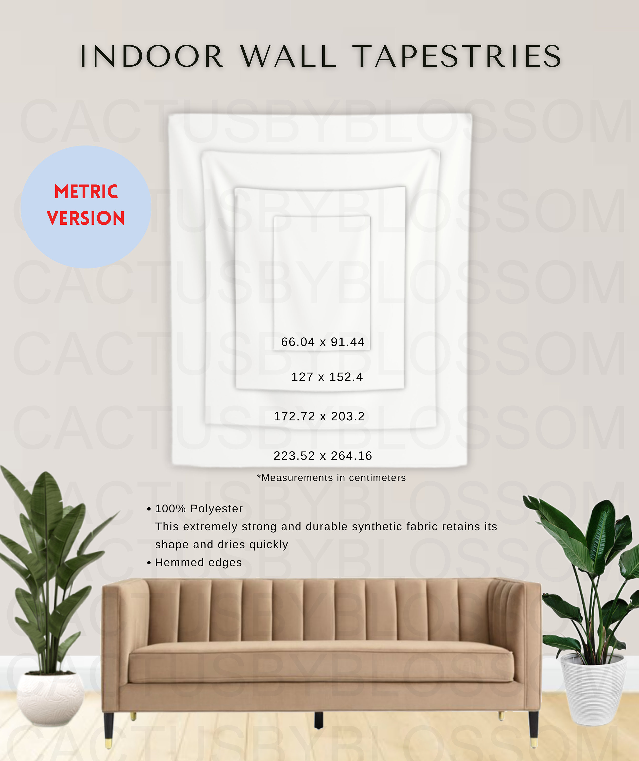 2 Size Chart Indoor Wall Tapestries Vertical Mockup Chart Size Chart ...