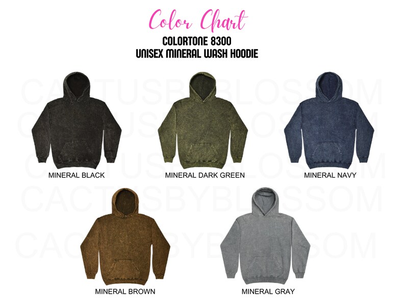 BUNDLE Size Chart Color Chart DIY Chart Colortone 8300 Mockup Etsy Tool ...