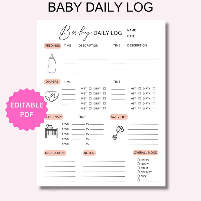 Daily Sheets for Infants - Etsy