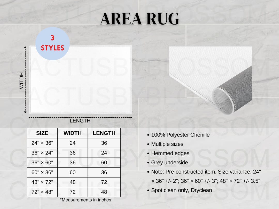 3 Size Chart Area Rugs Mockup Sizing All-over-print Etsy Mockup ...