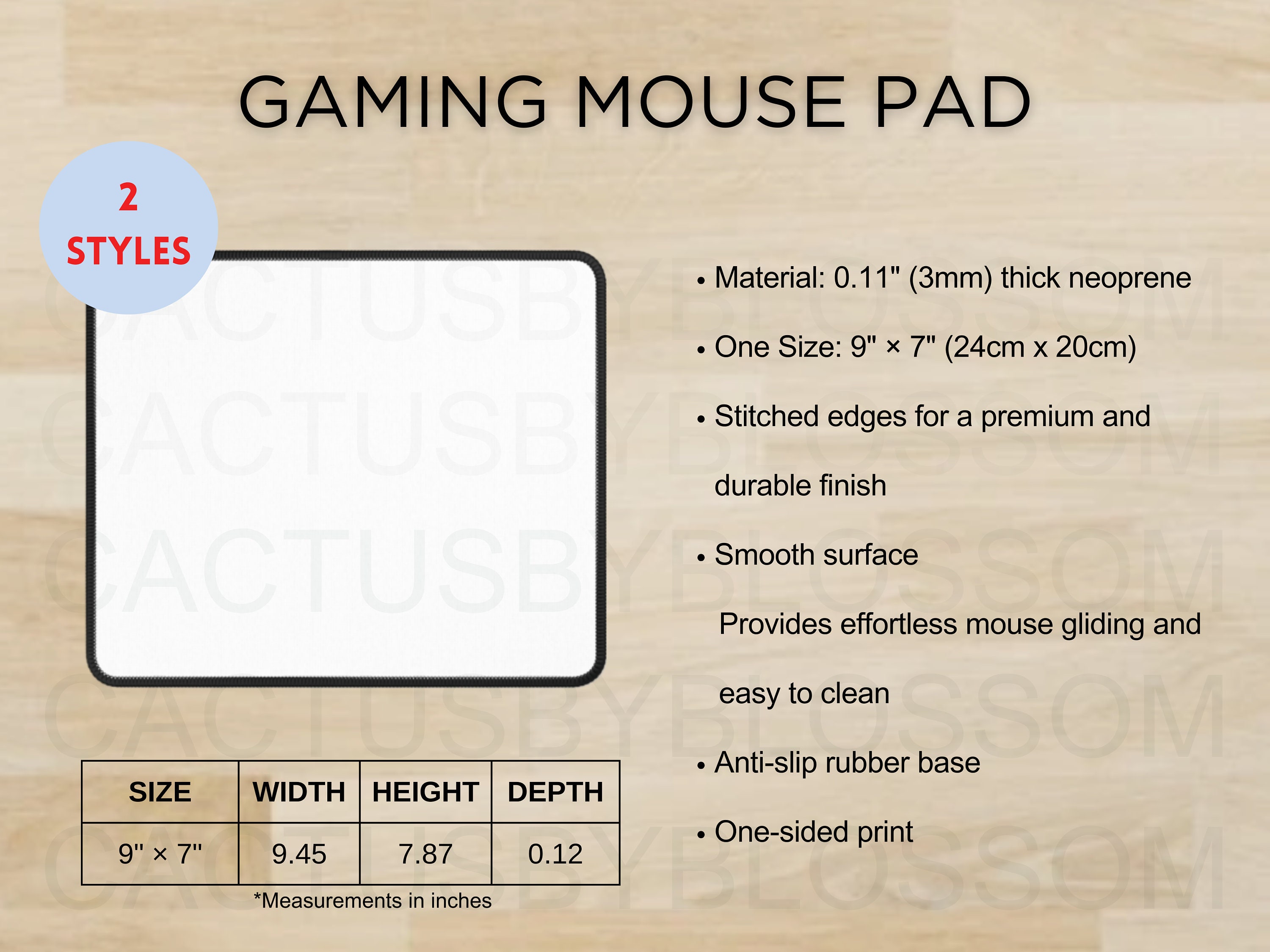 2 Size Chart Gaming Mouse Pad Mockup Chart AOP All Over Print Size Chart Etsy Mockup Etsy New ...