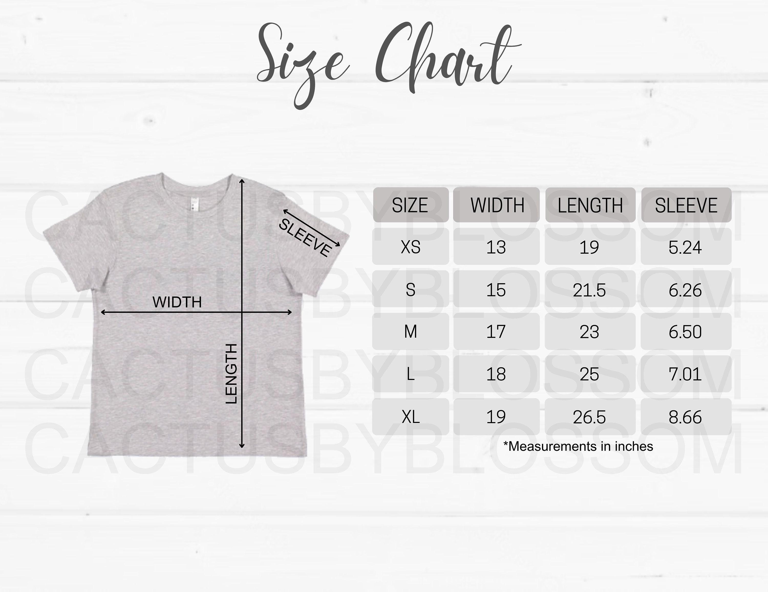 2 Size Chart LAT Apparel 6101 Mockup Kids Youth Fine Jersey Tee Size ...