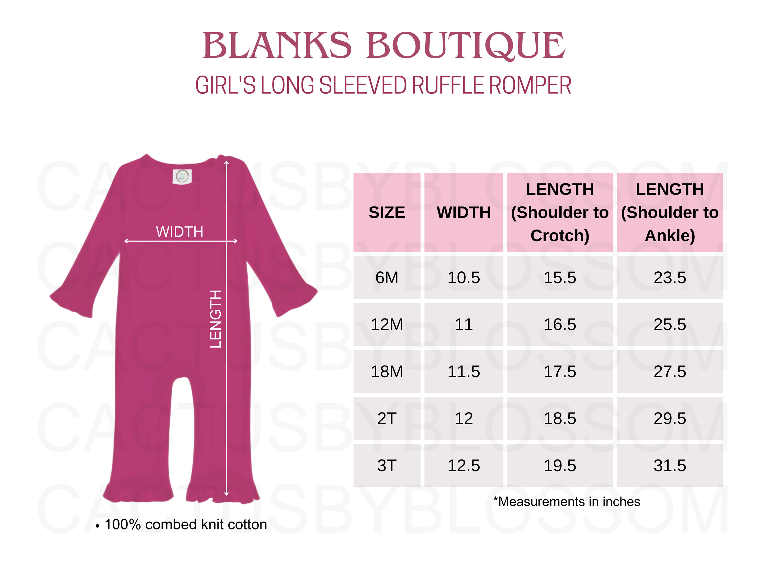 BUNDLE Size Chart Color Chart DIY Canva Blanks Boutique Mockup Etsy ...