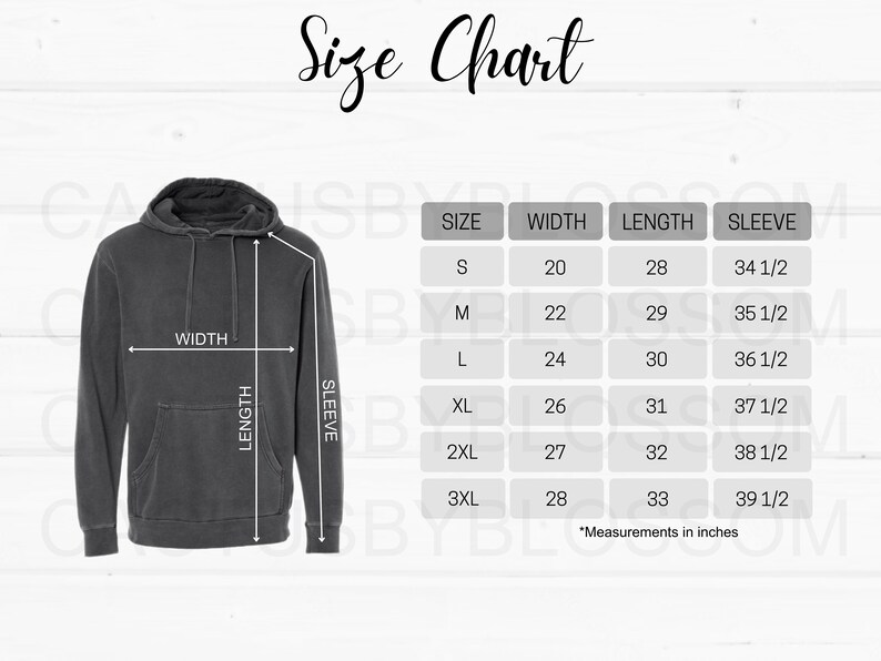 BUNDLE Size Chart Color Chart Independent Trading Company PRM4500 ...