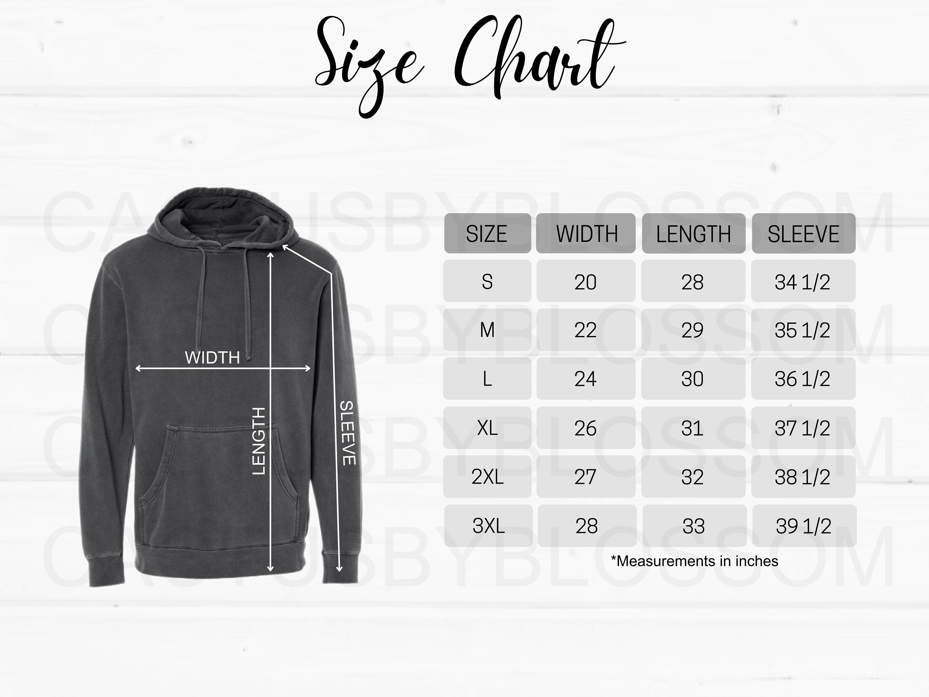 BUNDLE Size Chart Color Chart Independent Trading Company PRM4500 ...