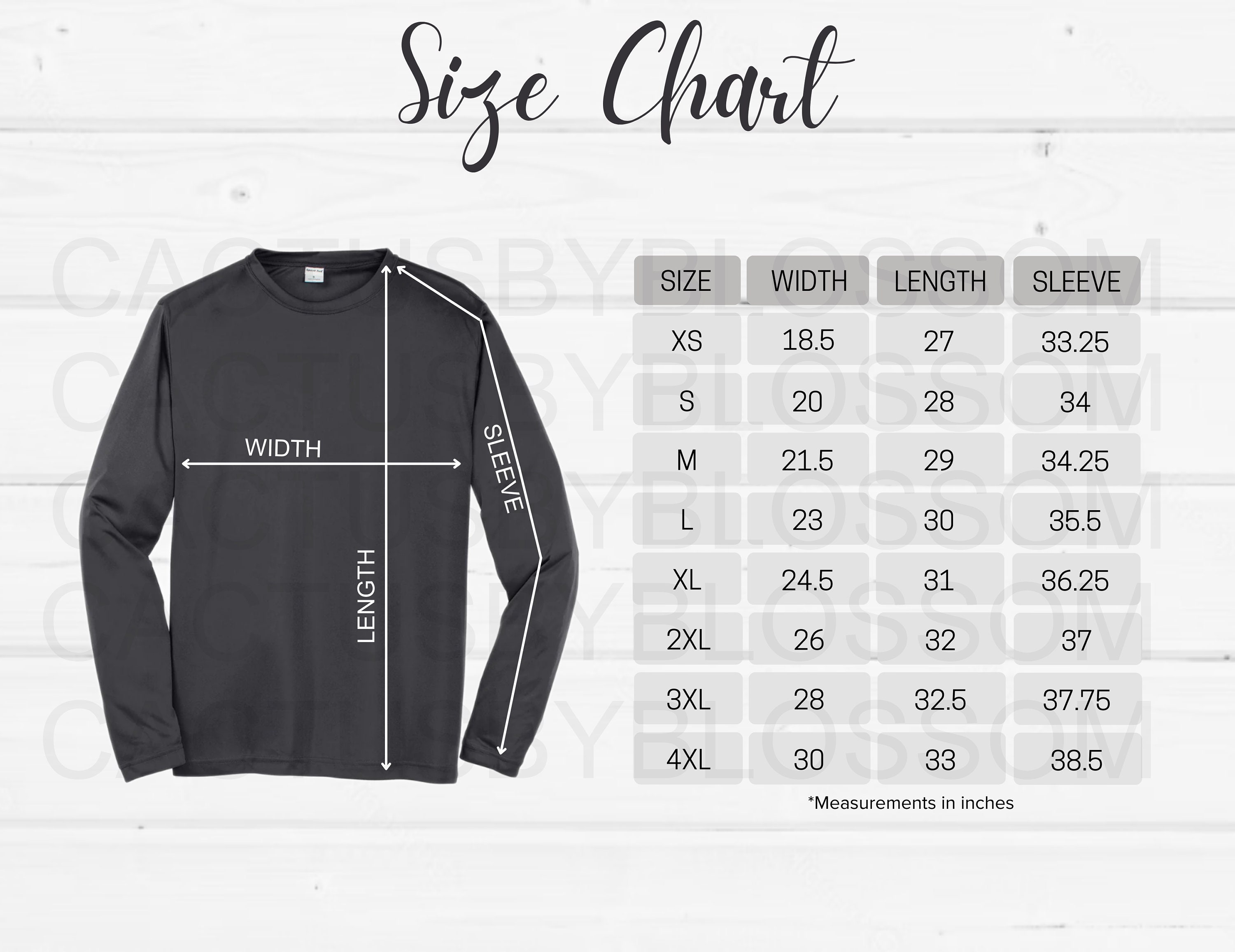 BUNDLE Size Chart Color Chart Sport-tek ST350LS Mockup Long Sleeve ...