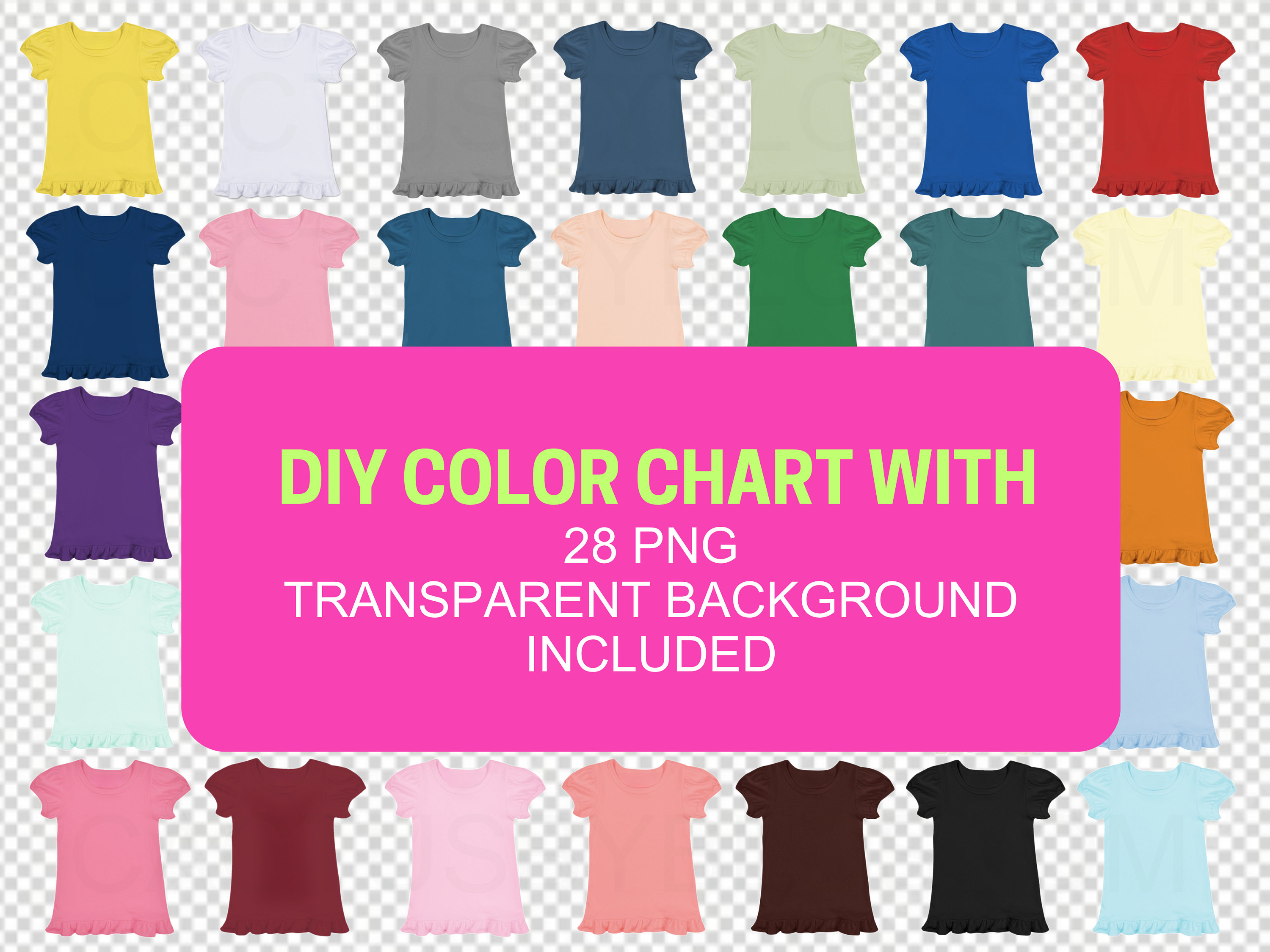 BUNDLE Size Chart Color Chart DIY Chart Blanks Boutique Mockup Etsy ...