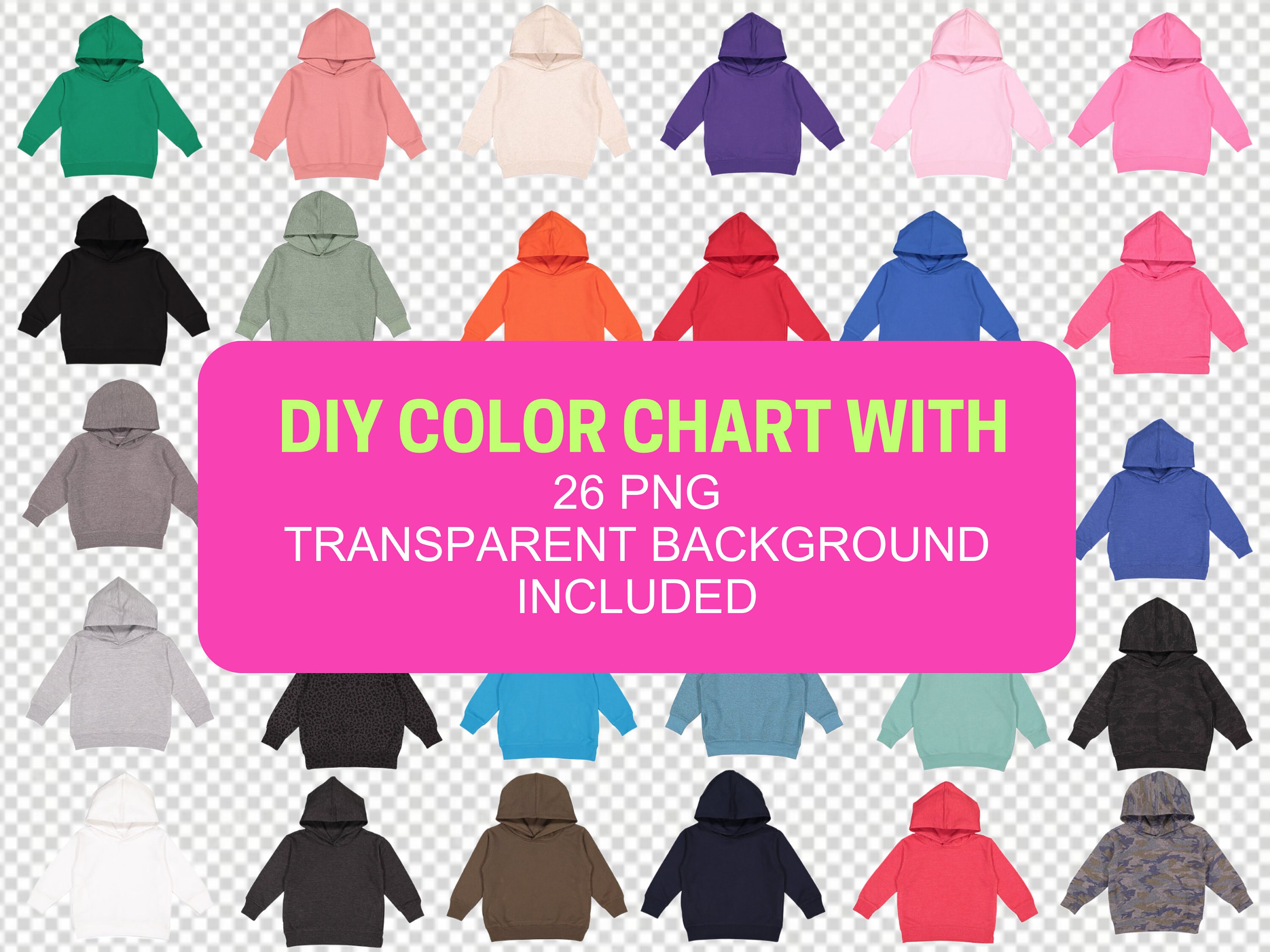3 Color Chart DIY Canva Rabbit Skins 3326 Mockup Tool Toddler Pullover ...