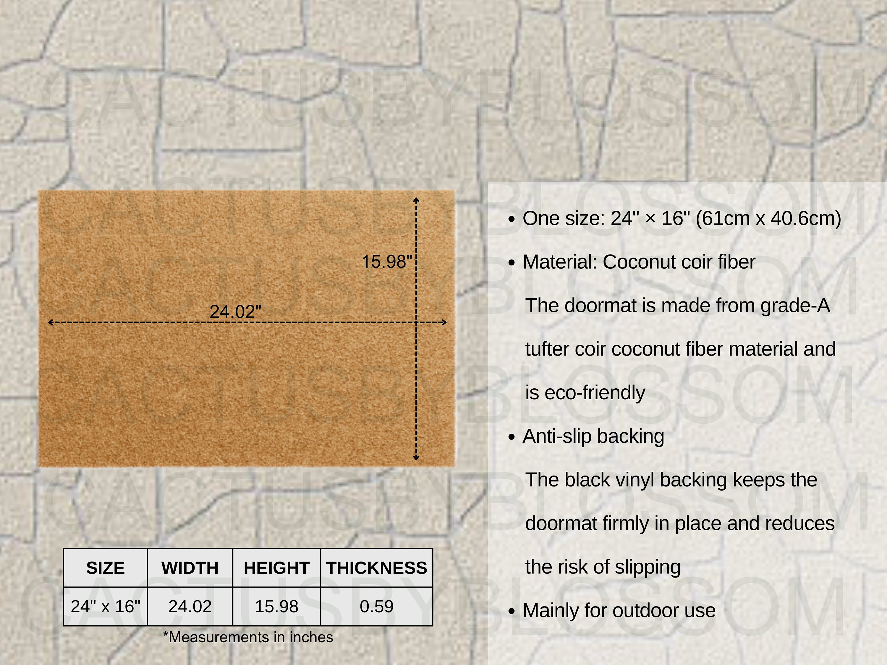 2 Size Chart Door Mat Mockup Sizing All-over-prints Etsy Mockup ...