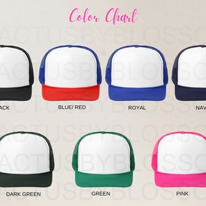 BUNDLE Size Chart Color Chart Trucker Caps Otto Cap 39-169 Mockup Size ...