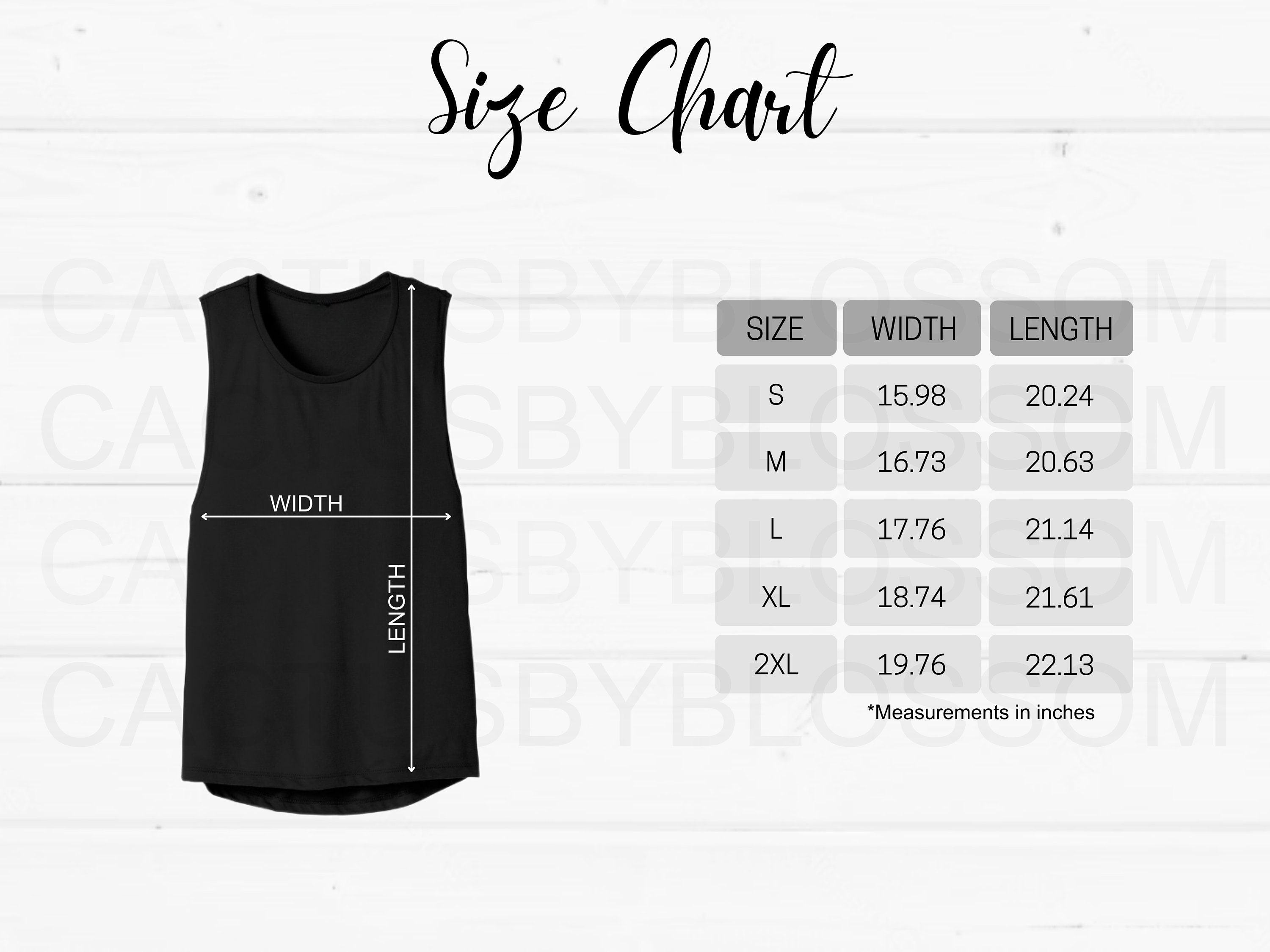 2 Size Chart Color Chart Bella + Canvas 8803 Mockup for Etsy Tool ...
