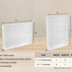 2 Size Chart Photo Block Mockup Chart Sizing Chart Etsy Listing Tool ...