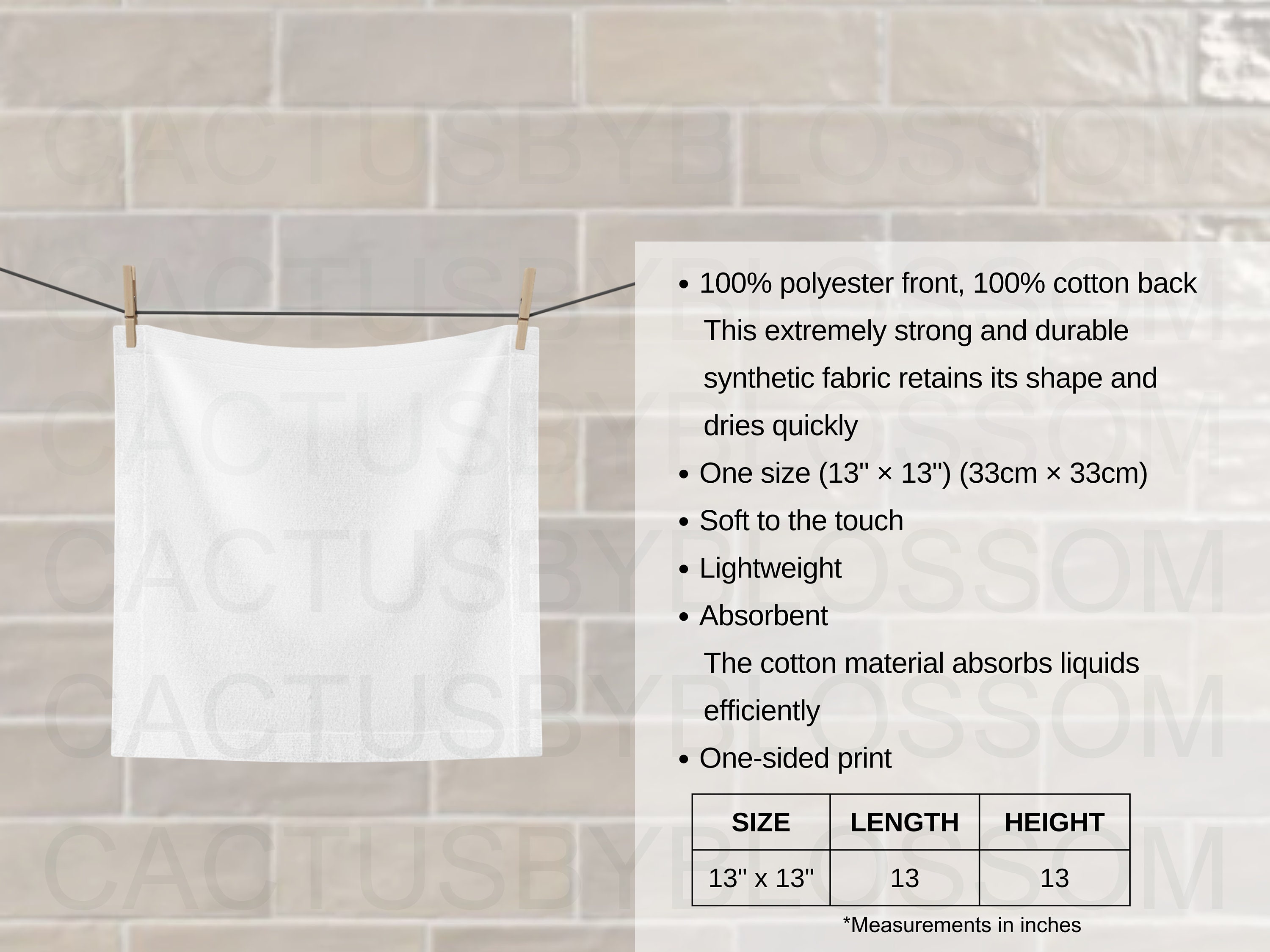 2 Size Chart Face Towel Mockup Sizing All-over-prints Etsy Mockup ...