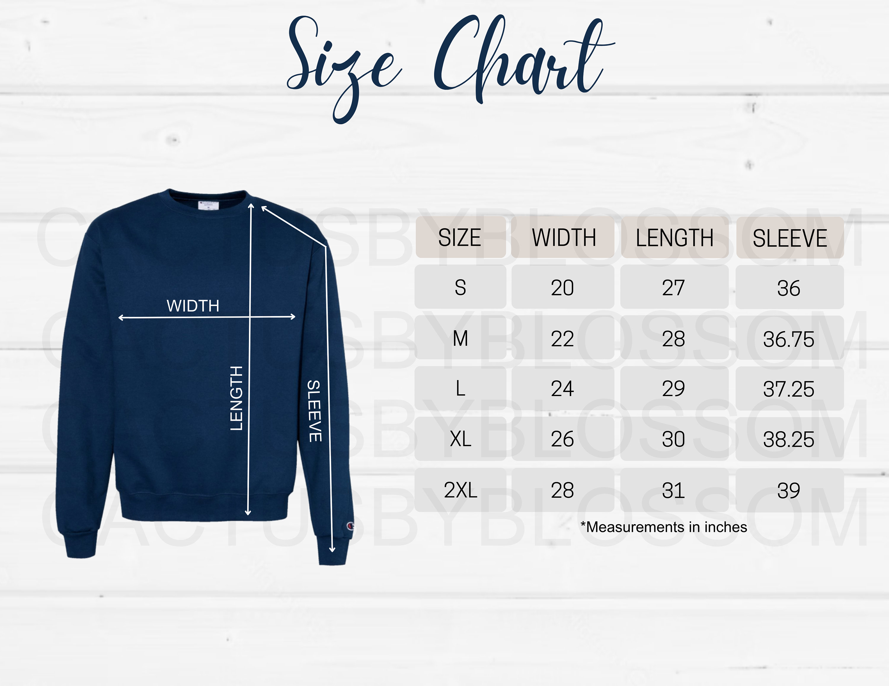 2 Size Chart Champion S600 Mockup Etsy Tool Powerblend - Etsy
