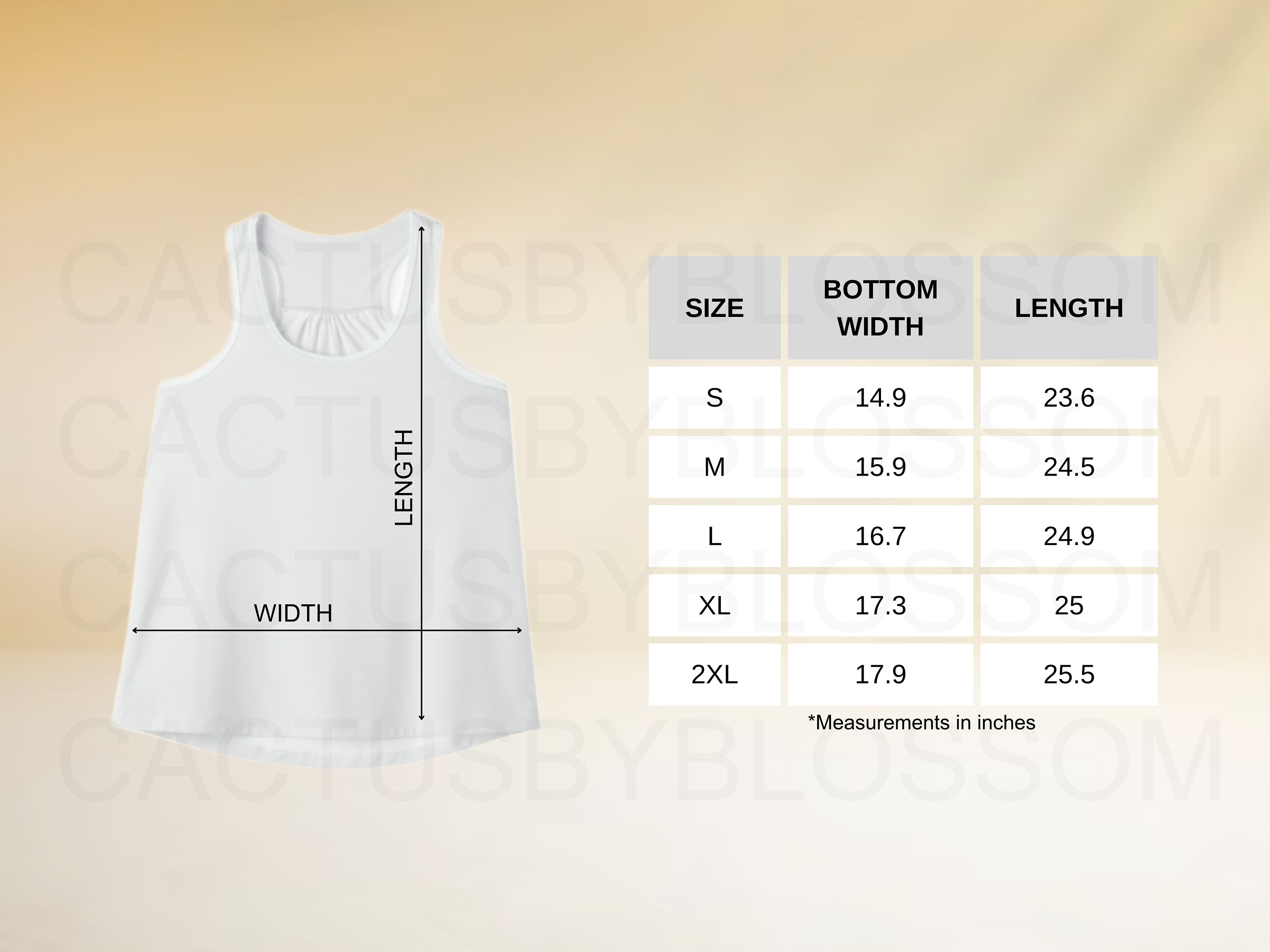 2 Size Chart Women's Tank Top (AOP) Mockup Etsy Tool Sizing S-2XL All ...