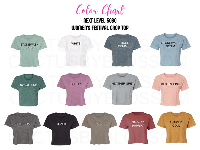 Color Chart DIY Chart Next Level 5080 Mockup Etsy Tool Women Festival ...