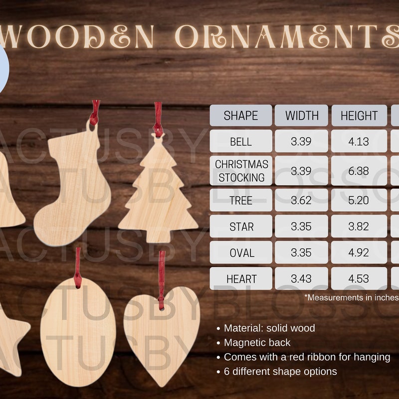Wooden Ornaments - Etsy