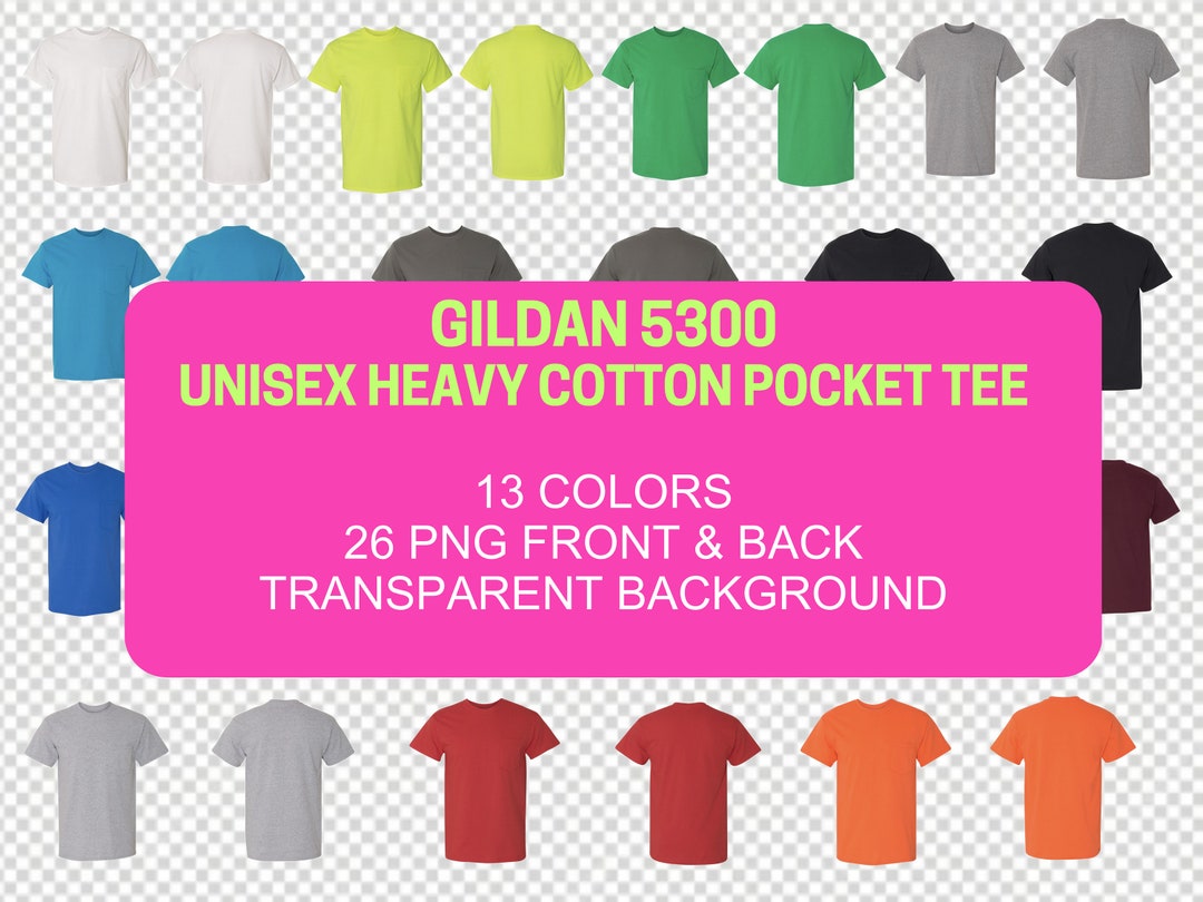 Color Chart DIY Chart Gildan 5300 Mockup Etsy Tool Unisex Heavy Cotton ...