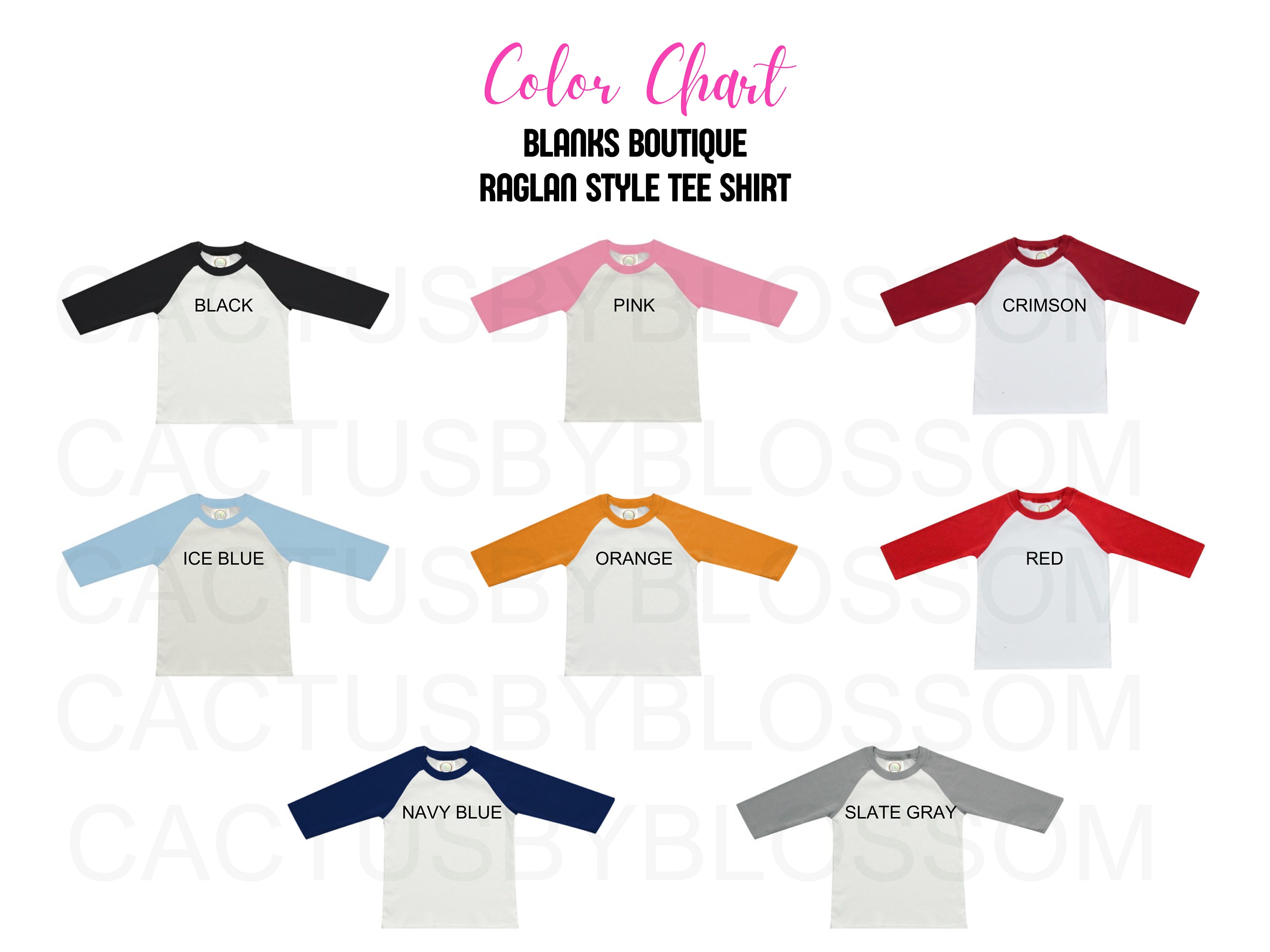 BUNDLE Size Chart Color Chart Blanks Boutique Mockup Etsy Tool - Etsy