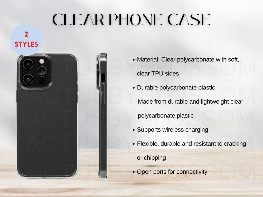 2 Size Chart Clear Phone Case Mockup Chart Phone Case Sizing Chart Etsy ...