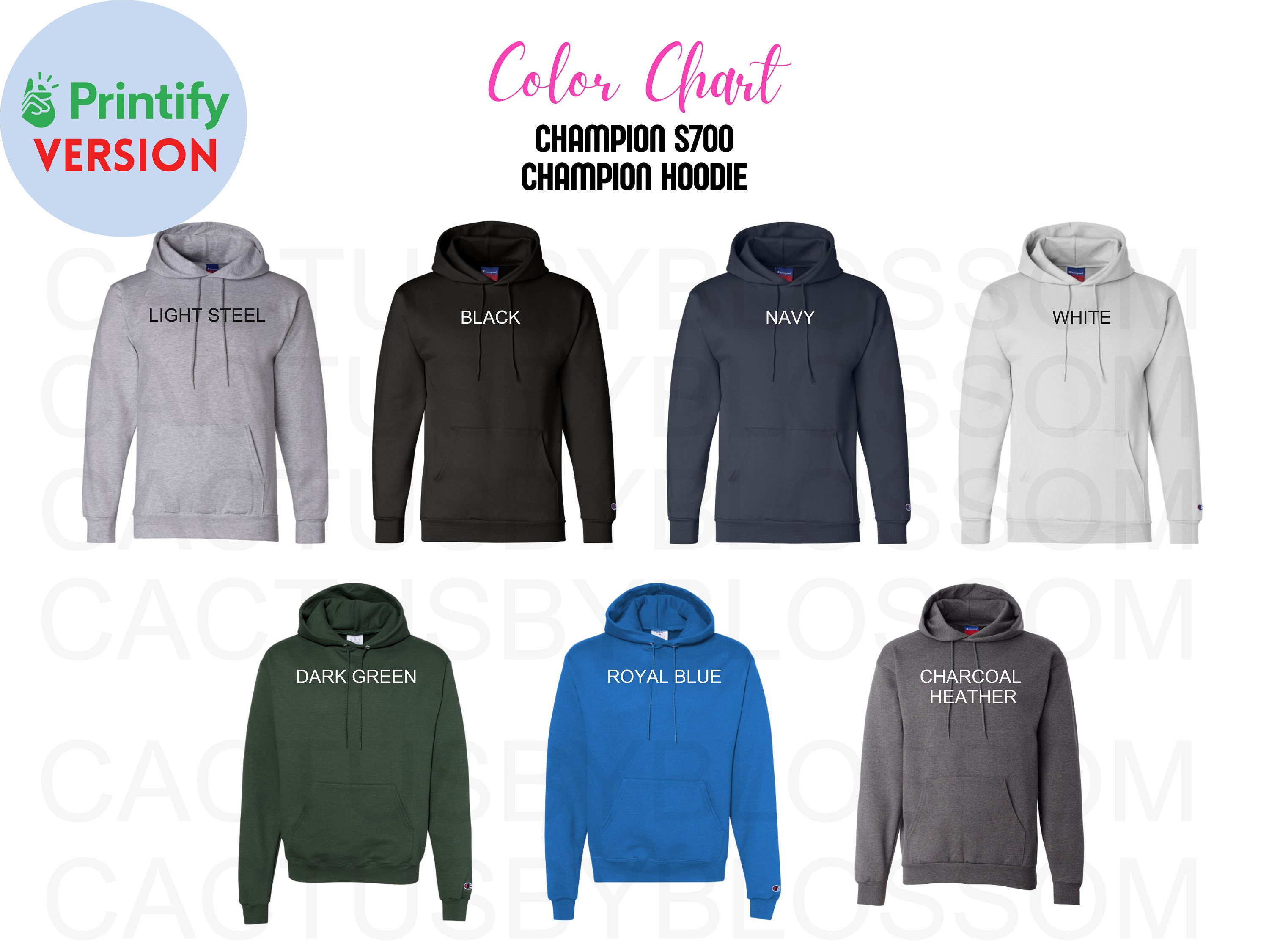 3 Color Chart Champion S700 Mockup Etsy Tool Champion Hoodie Etsy ...
