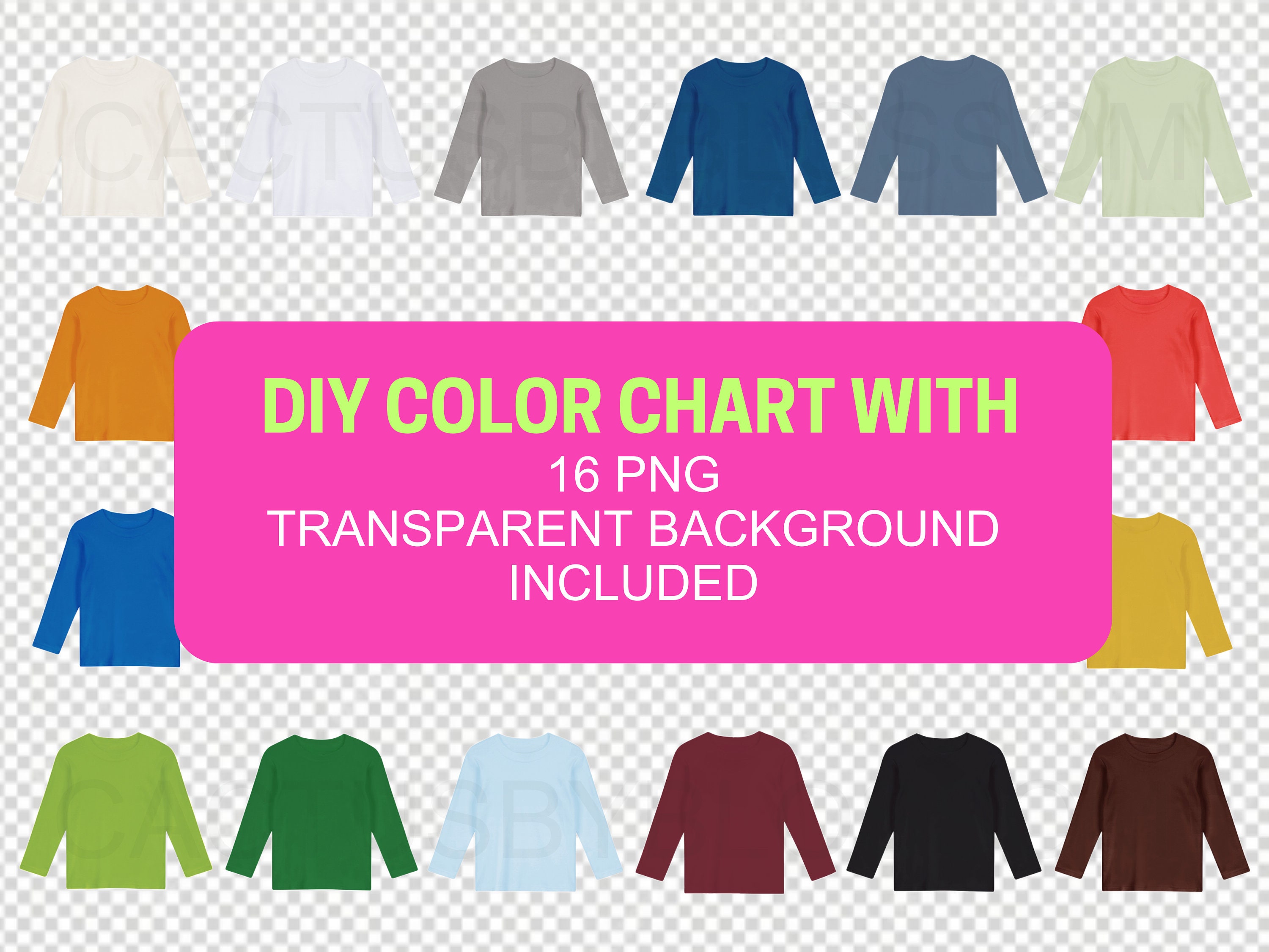BUNDLE Size Chart Color Chart DIY Chart Blanks Boutique Mockup Etsy ...