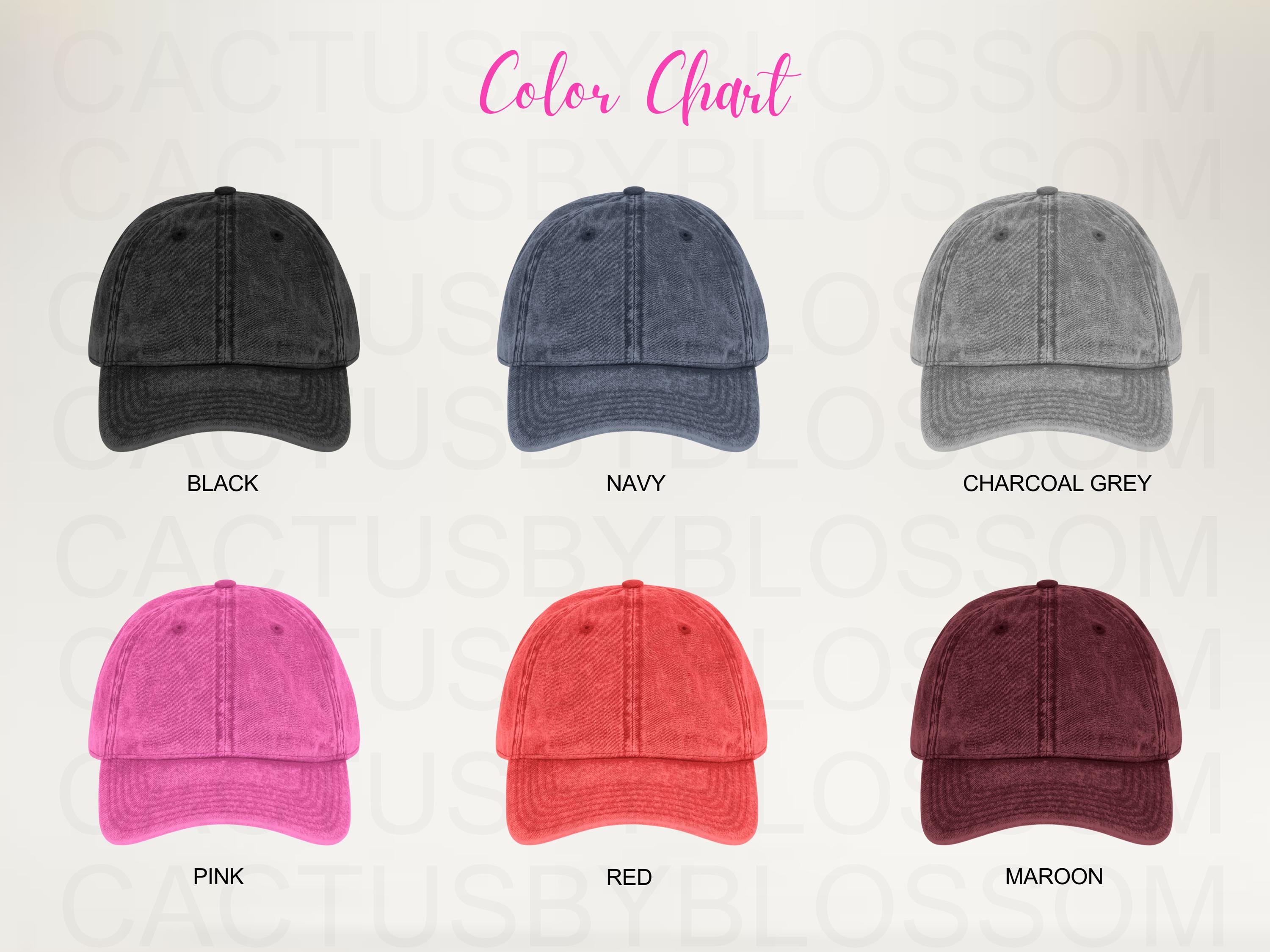 BUNDLE Size Chart Color Chart Vintage Cap Otto Cap 18-1248 Mockup Size ...