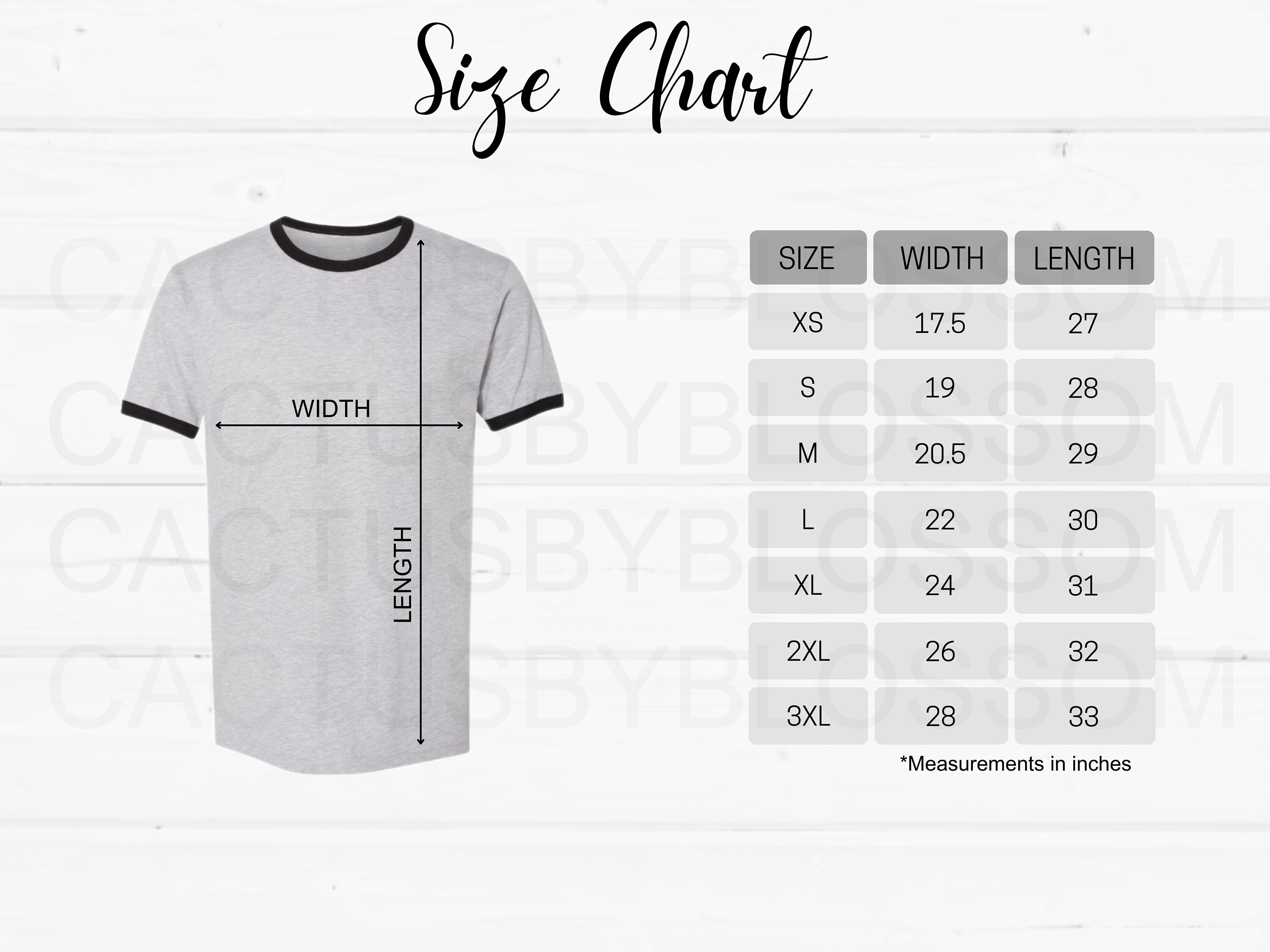 2 Size Chart Next Level 3604 Mockup Etsy Tool Unisex Cotton Ringer T ...