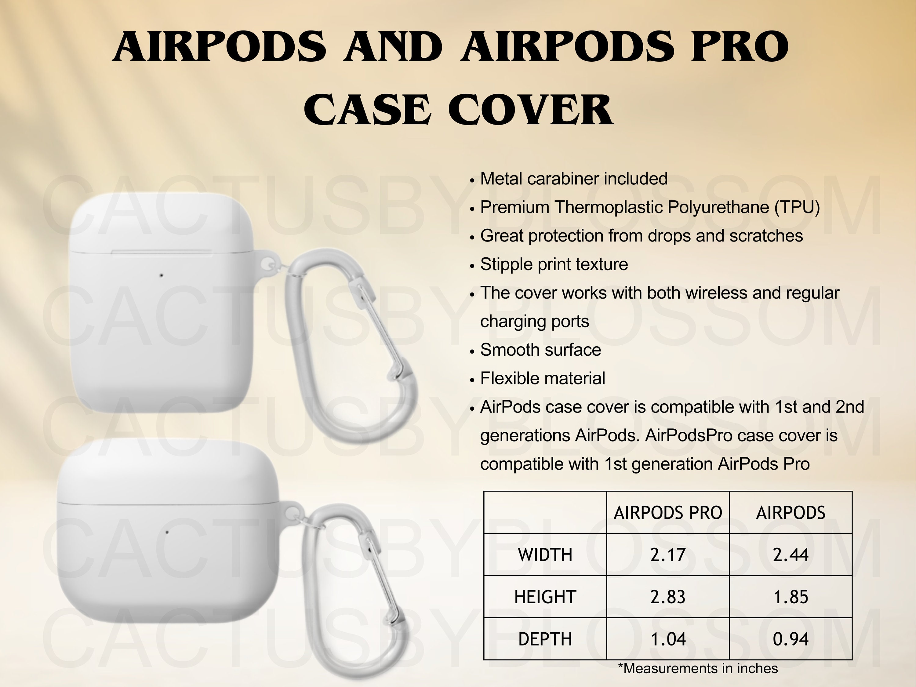 3 Size Chart Color Chart Airpods and Airpods Pro Case Cover All Over ...