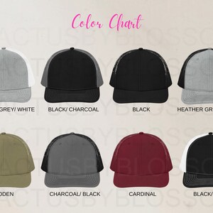 BUNDLE Size Chart Color Chart Snapback Trucker Cap Richardson 112 ...