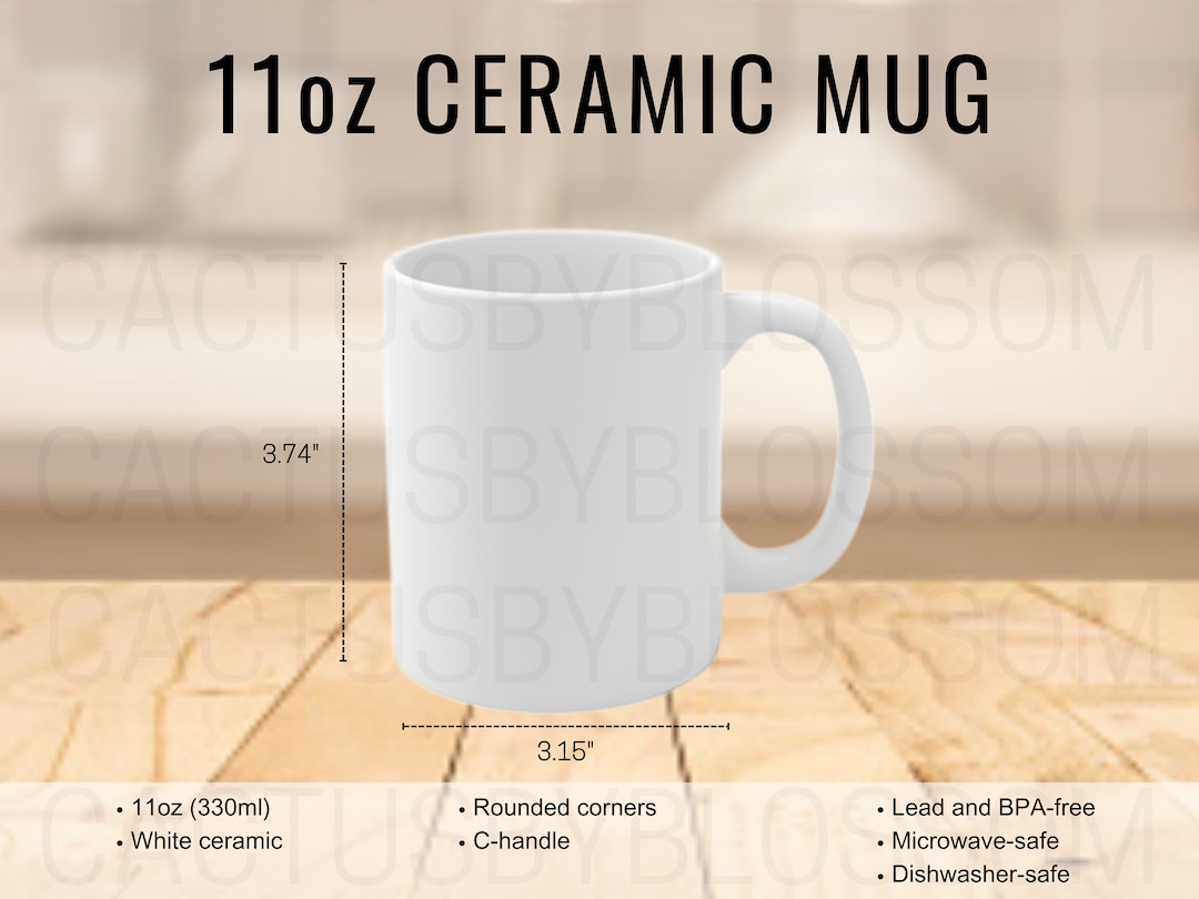 Size Chart 11 Oz Ceramic Mug Mockup Chart Coffee Cup Sizing Chart Etsy ...