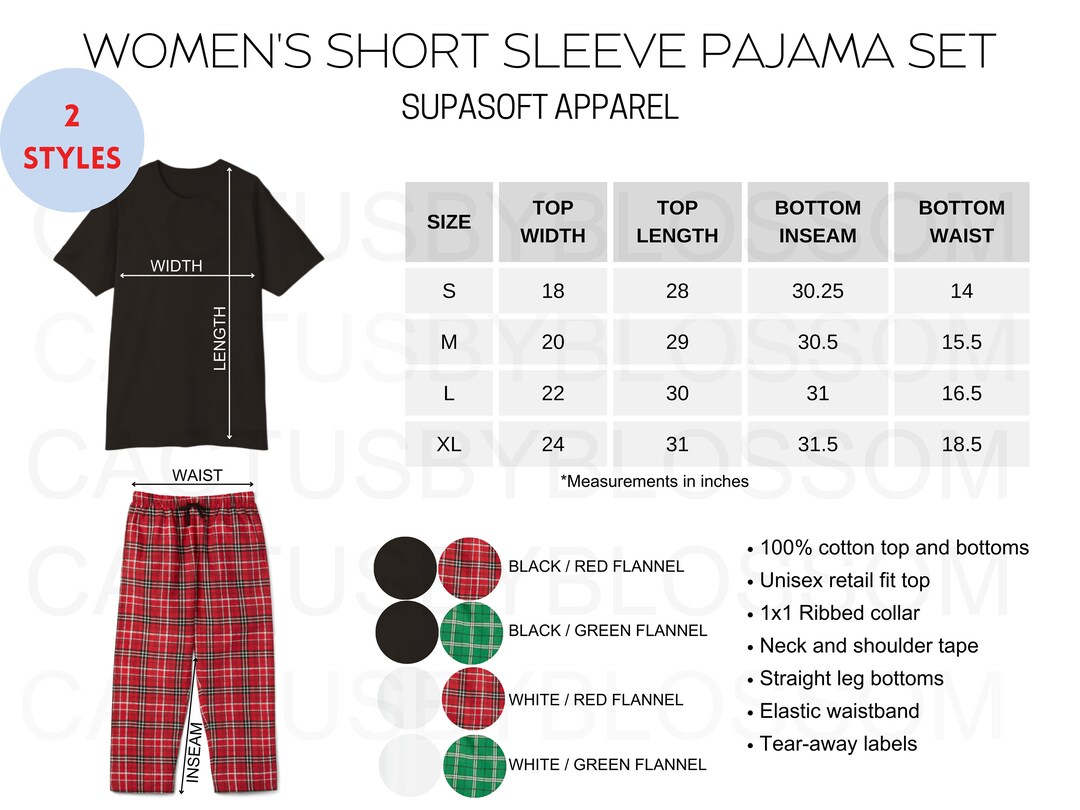 2 Size Chart Color Chart Supasoft Apparel Mockup Chart Women Short ...